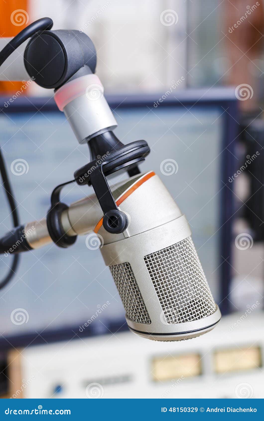 Mic in Front of the Control Panel Stock Image - Image of control, audio ...