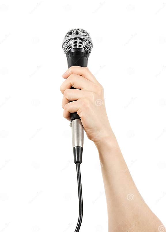 Mic in hand stock image. Image of entertain, professional - 8184183