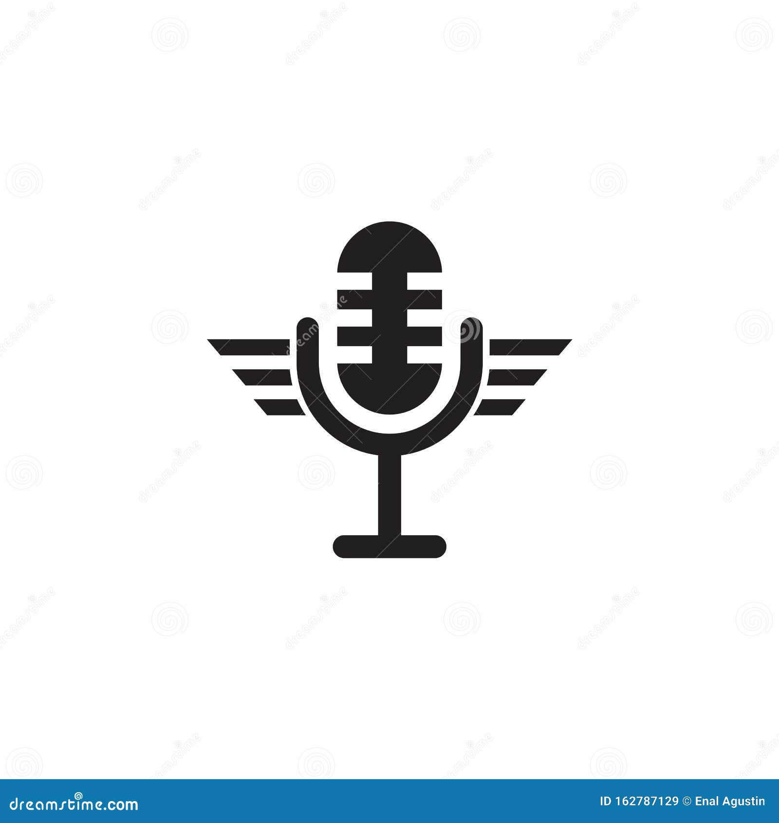 Mic Icon Logo Design Vector Template Stock Vector - Illustration of ...