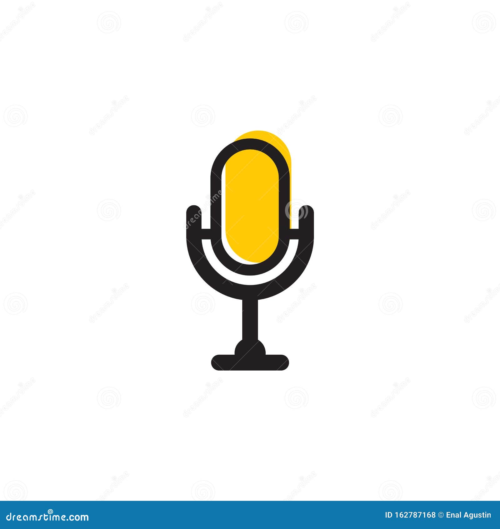 Mic Icon Logo Design Vector Template Stock Vector - Illustration of ...