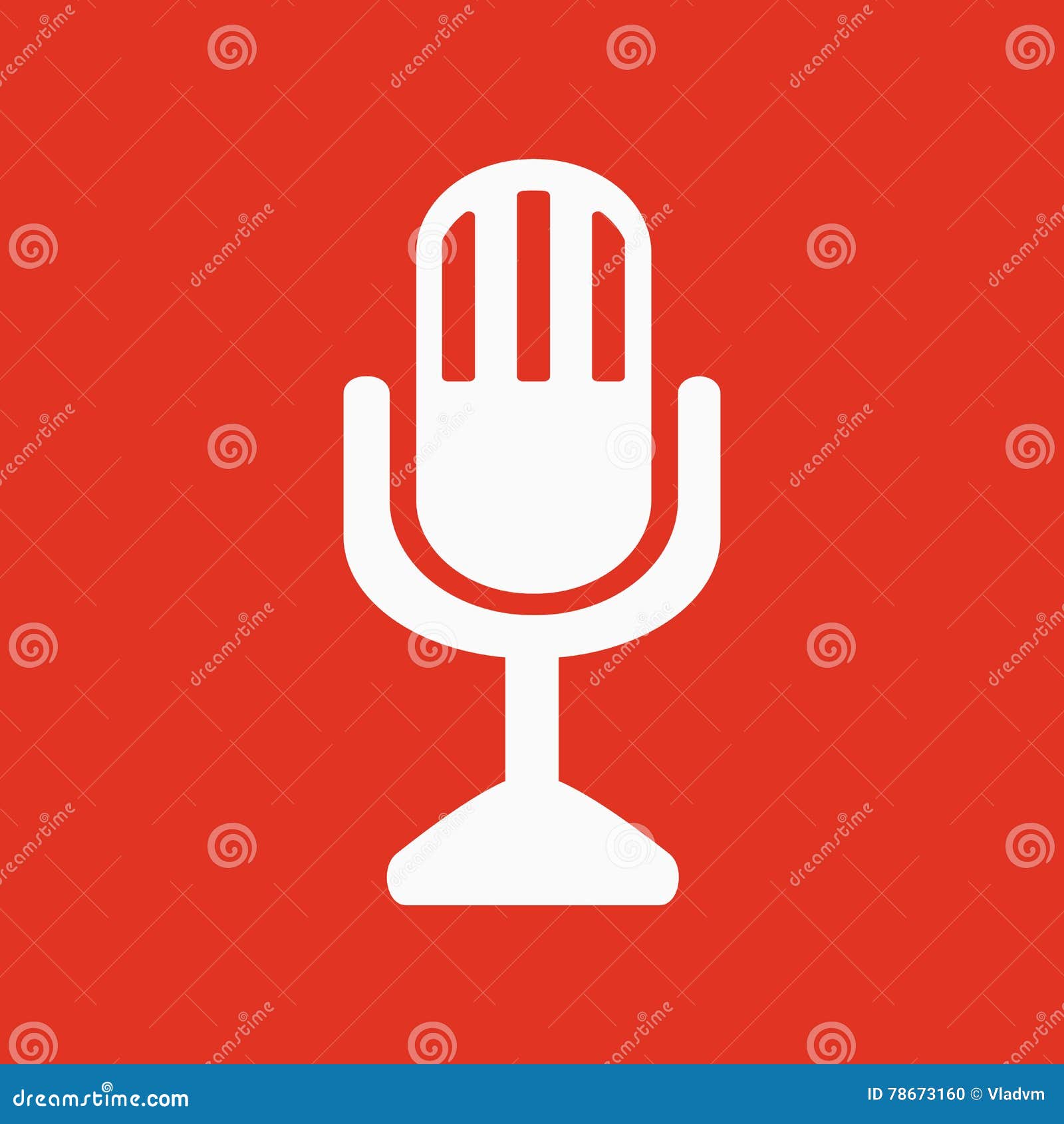 The Mic Icon. Microphone Symbol Stock Vector - Illustration of ...