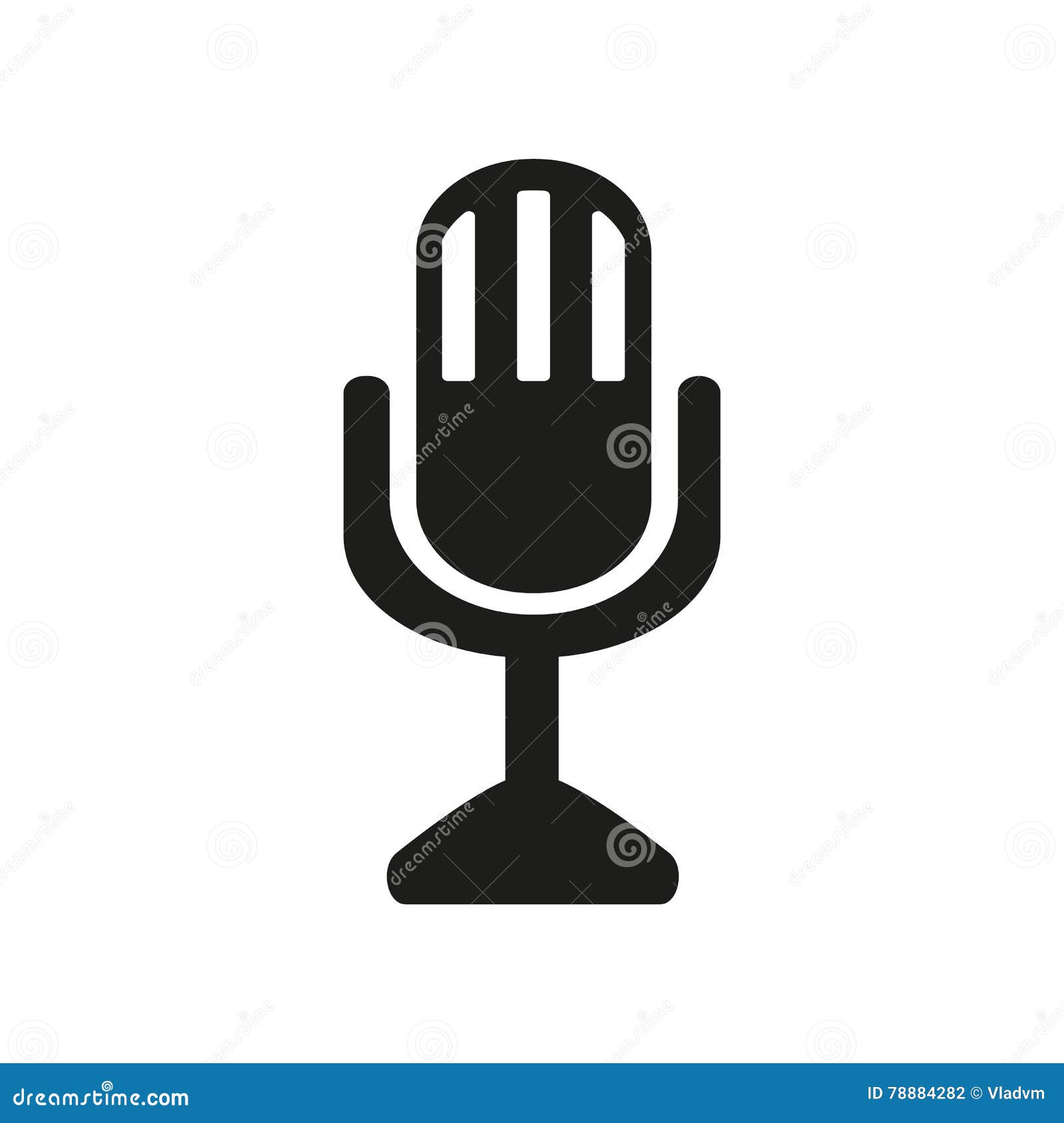 The Mic Icon. Microphone Symbol Stock Vector - Illustration of ...