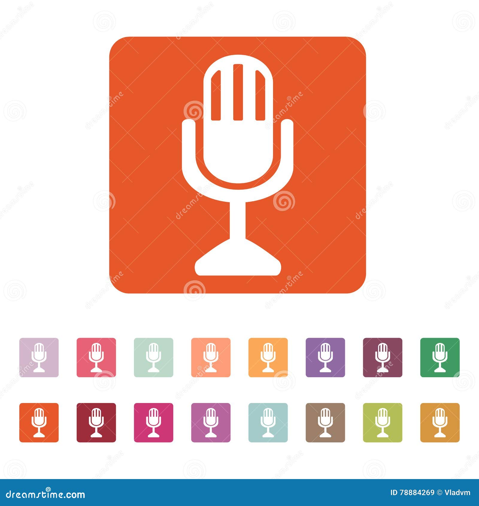The Mic Icon. Microphone Symbol Stock Vector - Illustration of ...