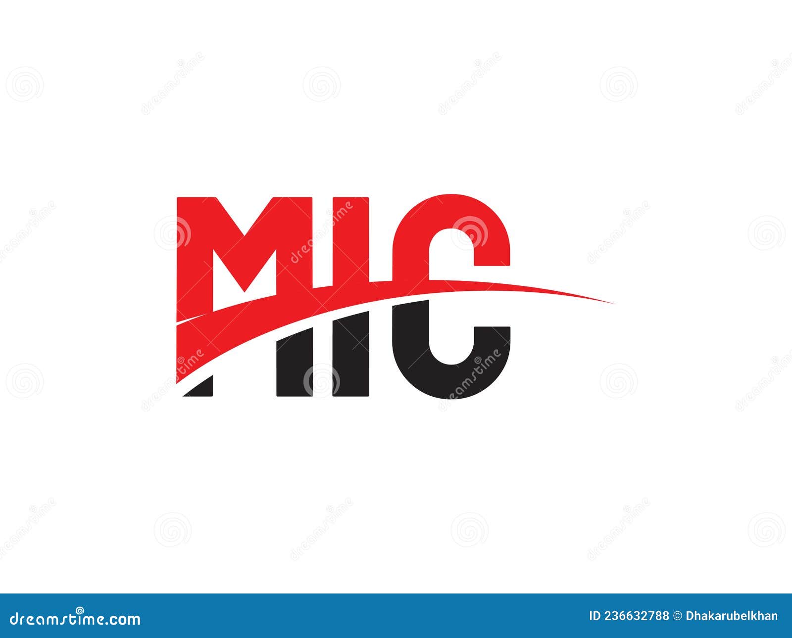 MIC Letter Initial Logo Design Stock Vector - Illustration of logo ...