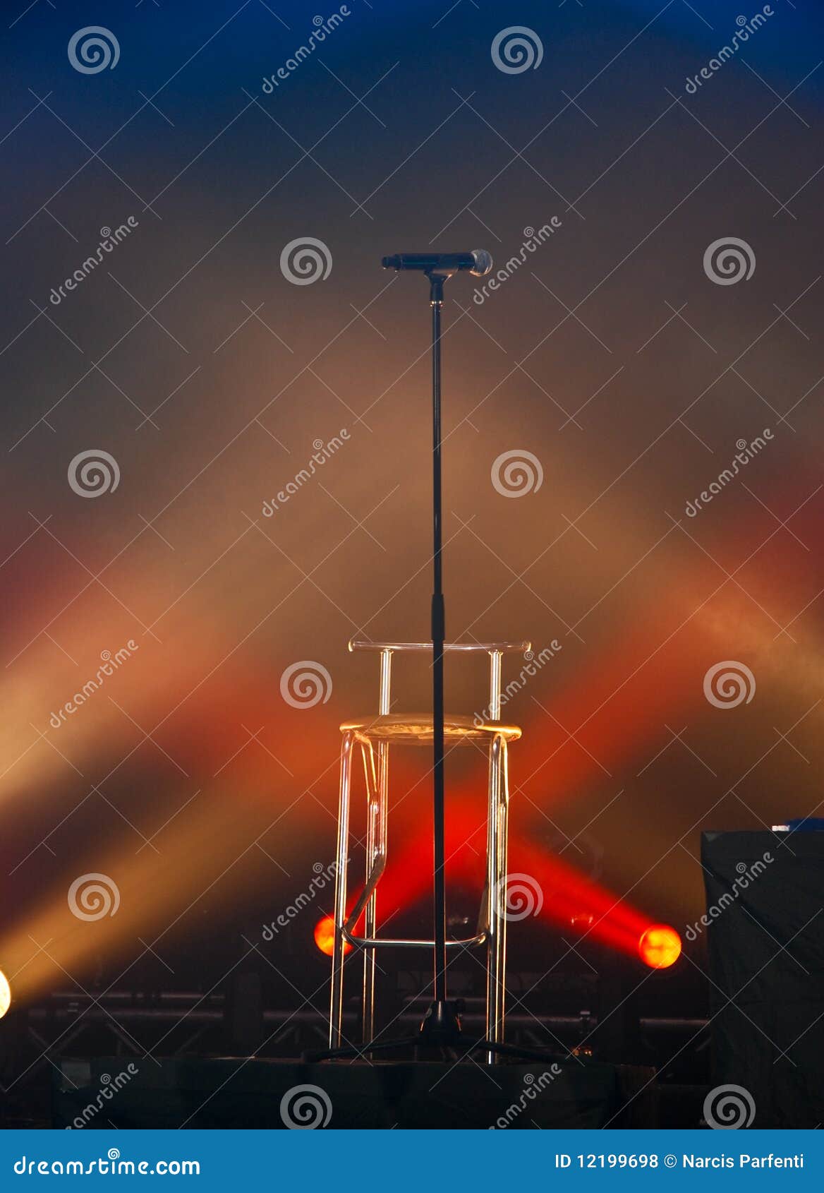 Mic in Lights stock photo. Image of nightlife, rock, music - 12199698