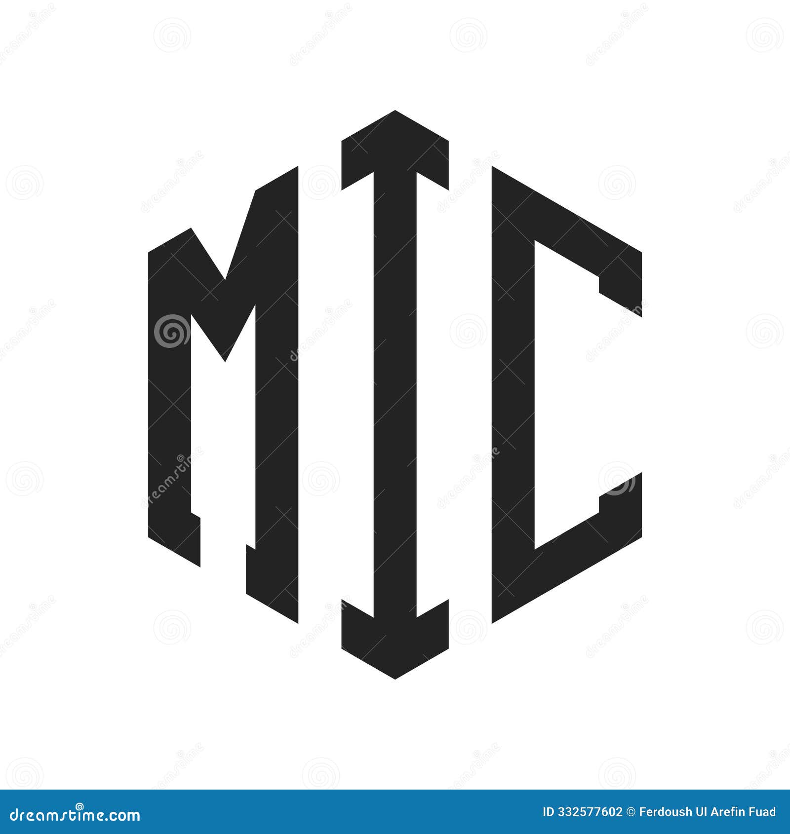 MIC Logo Design. Initial Letter MIC Monogram Logo Using Hexagon Shape ...