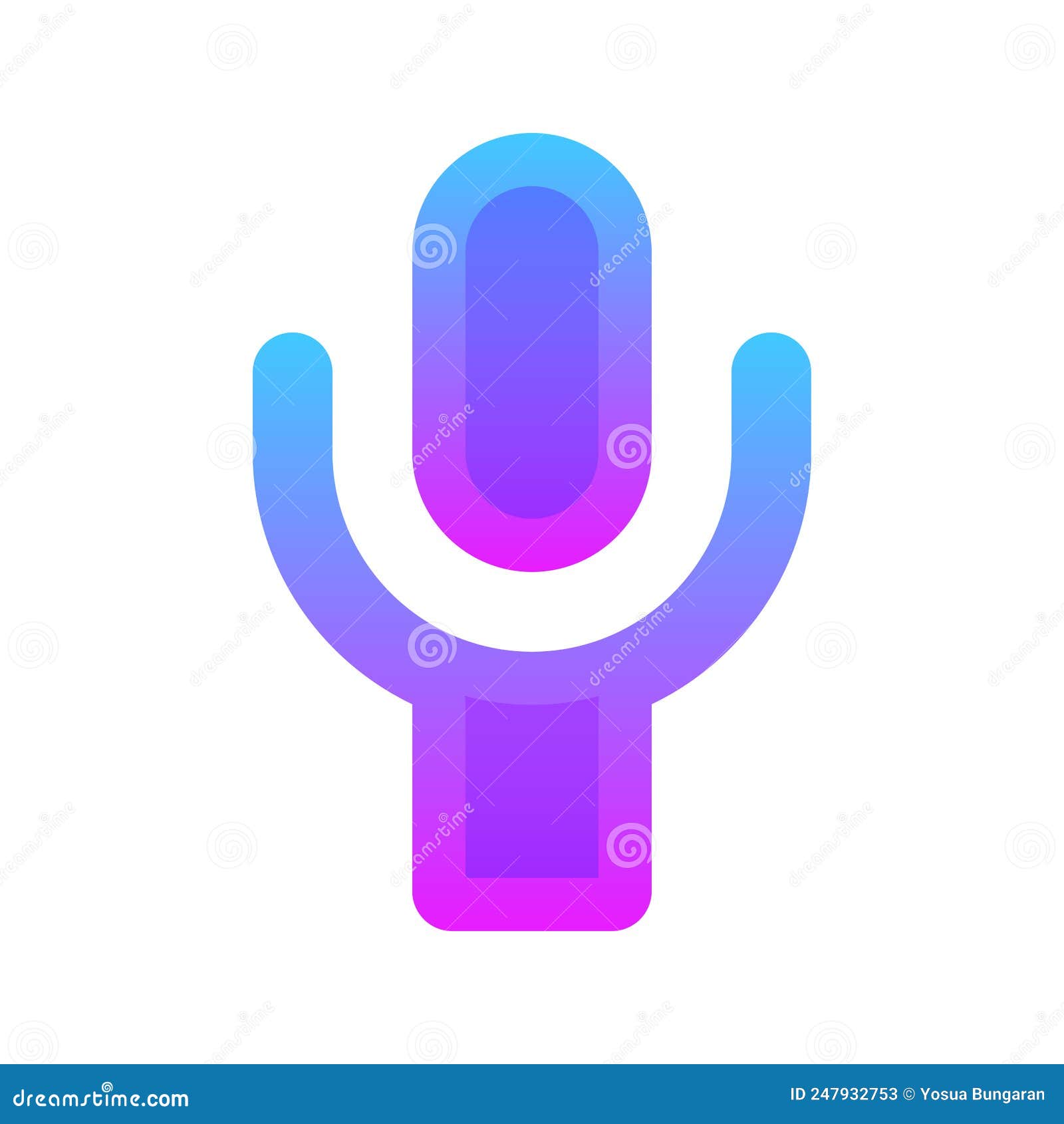 Mic Logo Gradient Design Template Icon Stock Vector - Illustration of ...