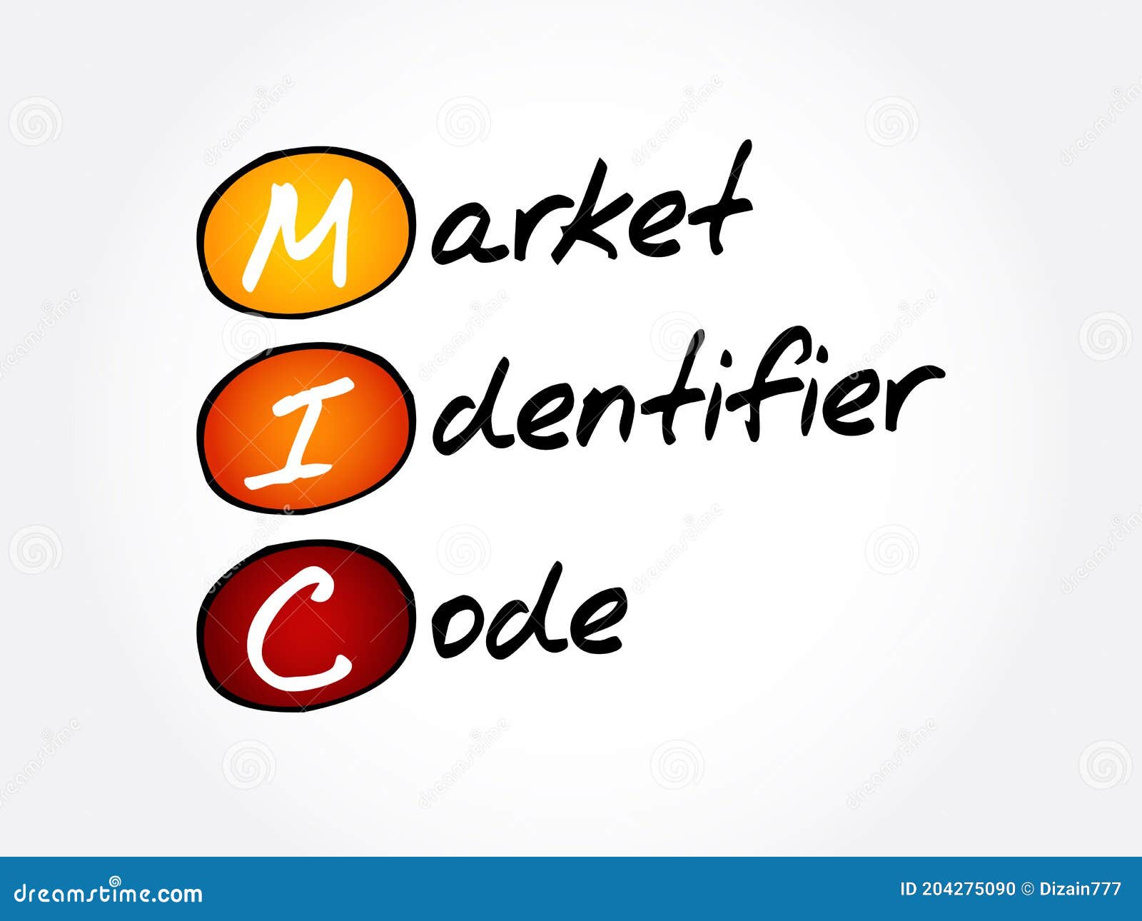 MIC, Market Identifier Code. Concept With Keywords, People And Icons ...