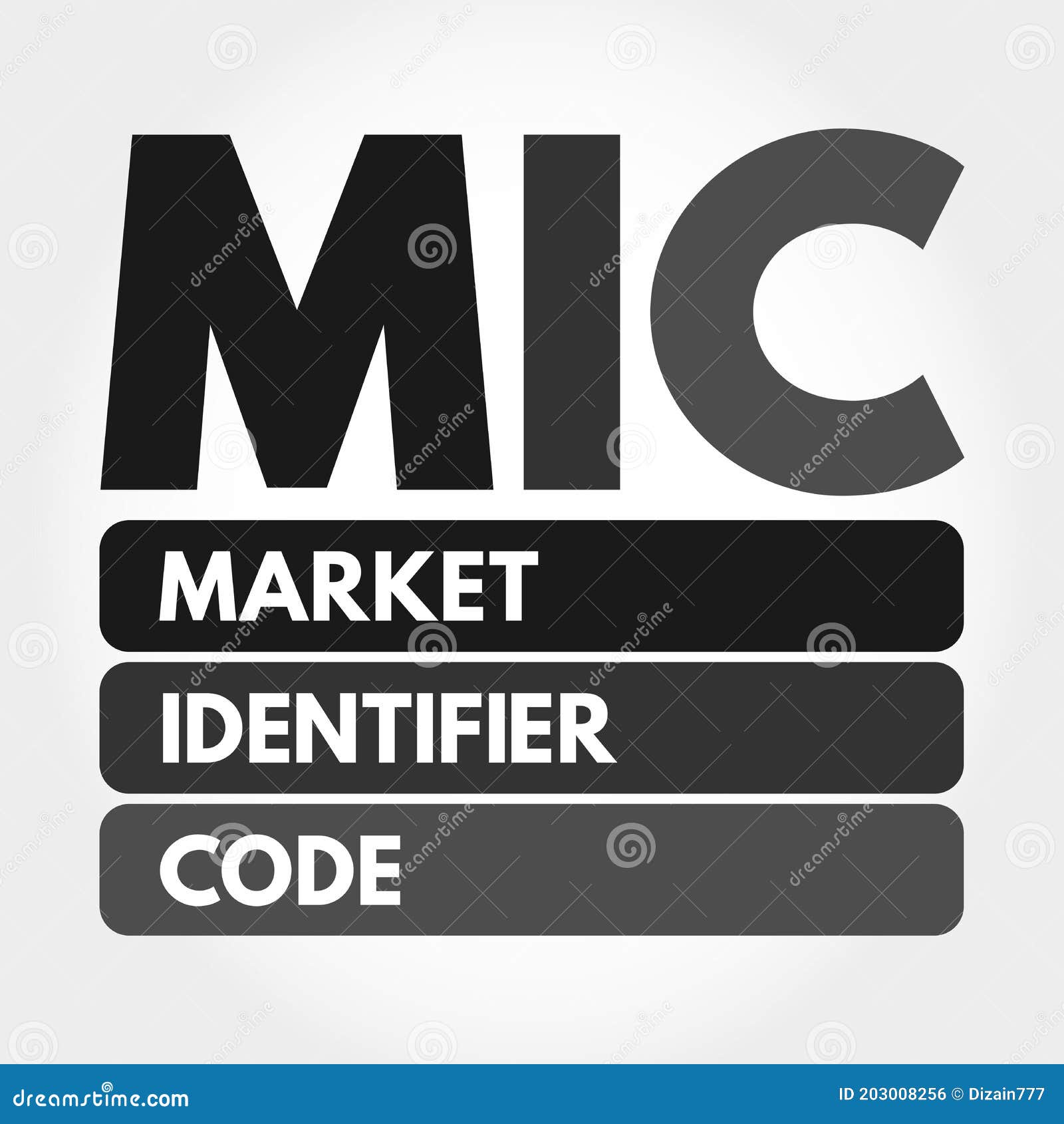 MIC, Market Identifier Code. Concept With Keywords, People And Icons ...