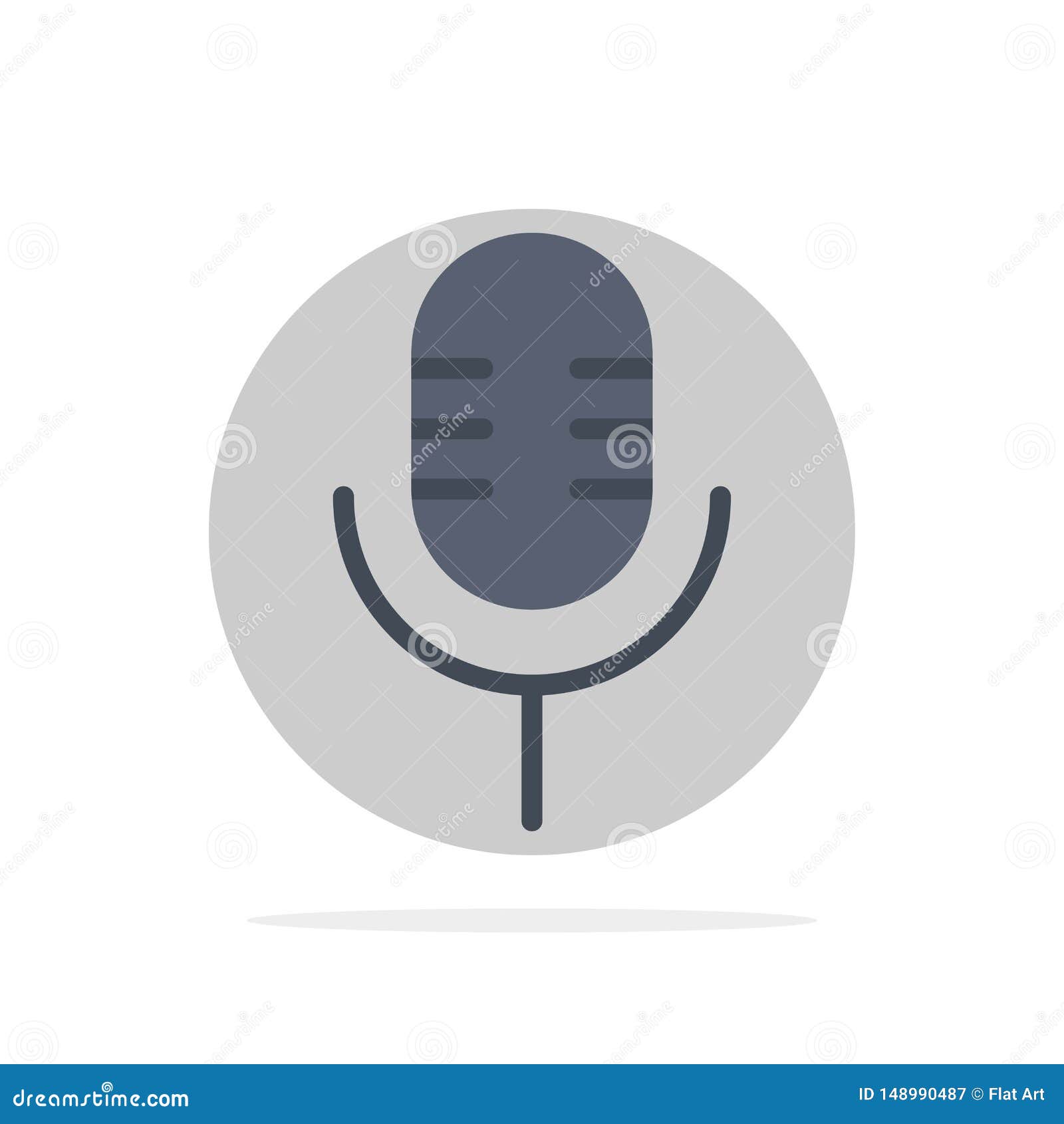 Mic, Microphone, Sound, Show Abstract Circle Background Flat Color Icon ...