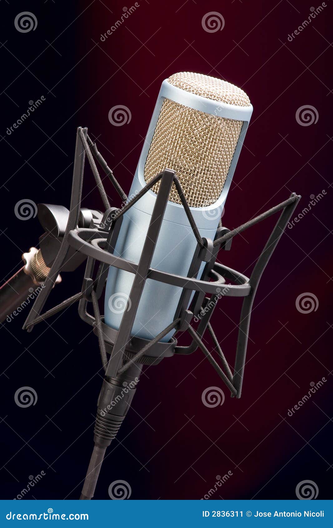 Mic op stadium 1 stock afbeelding. Image of muziek, knal - 2836311