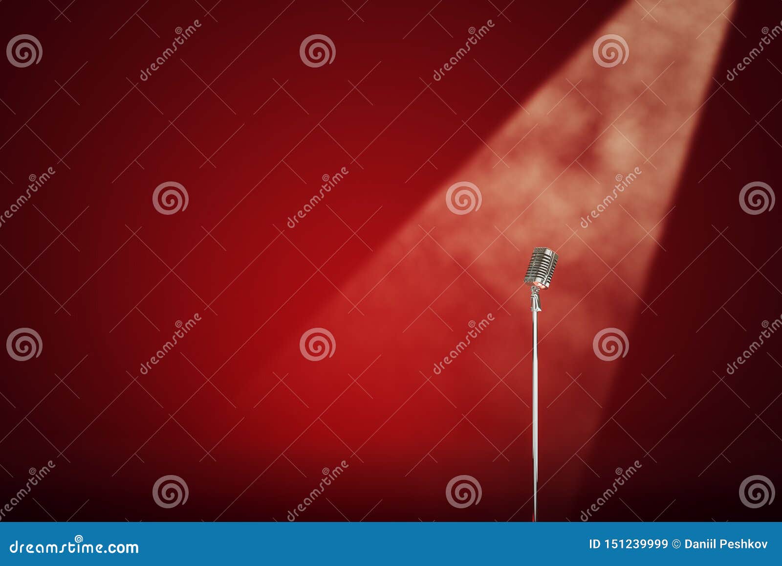 Mic on red background stock illustration. Illustration of perform ...
