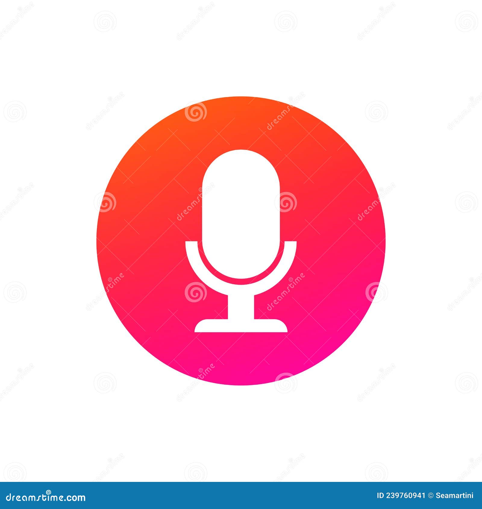 Mic Sign, Artificial Intelligence Voice Button Stock Vector ...