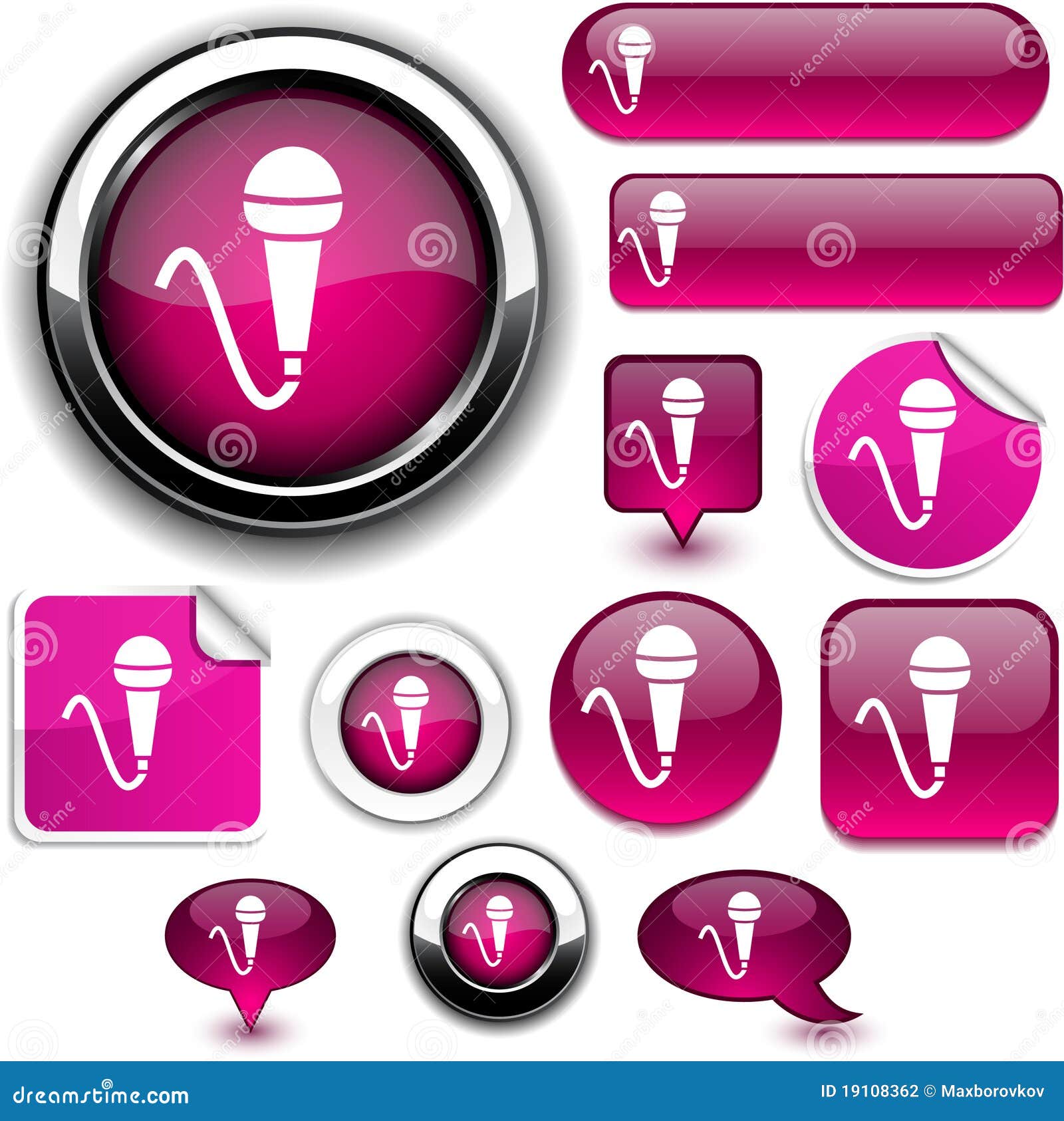 Mic signs. stock vector. Illustration of gradient, internet - 19108362