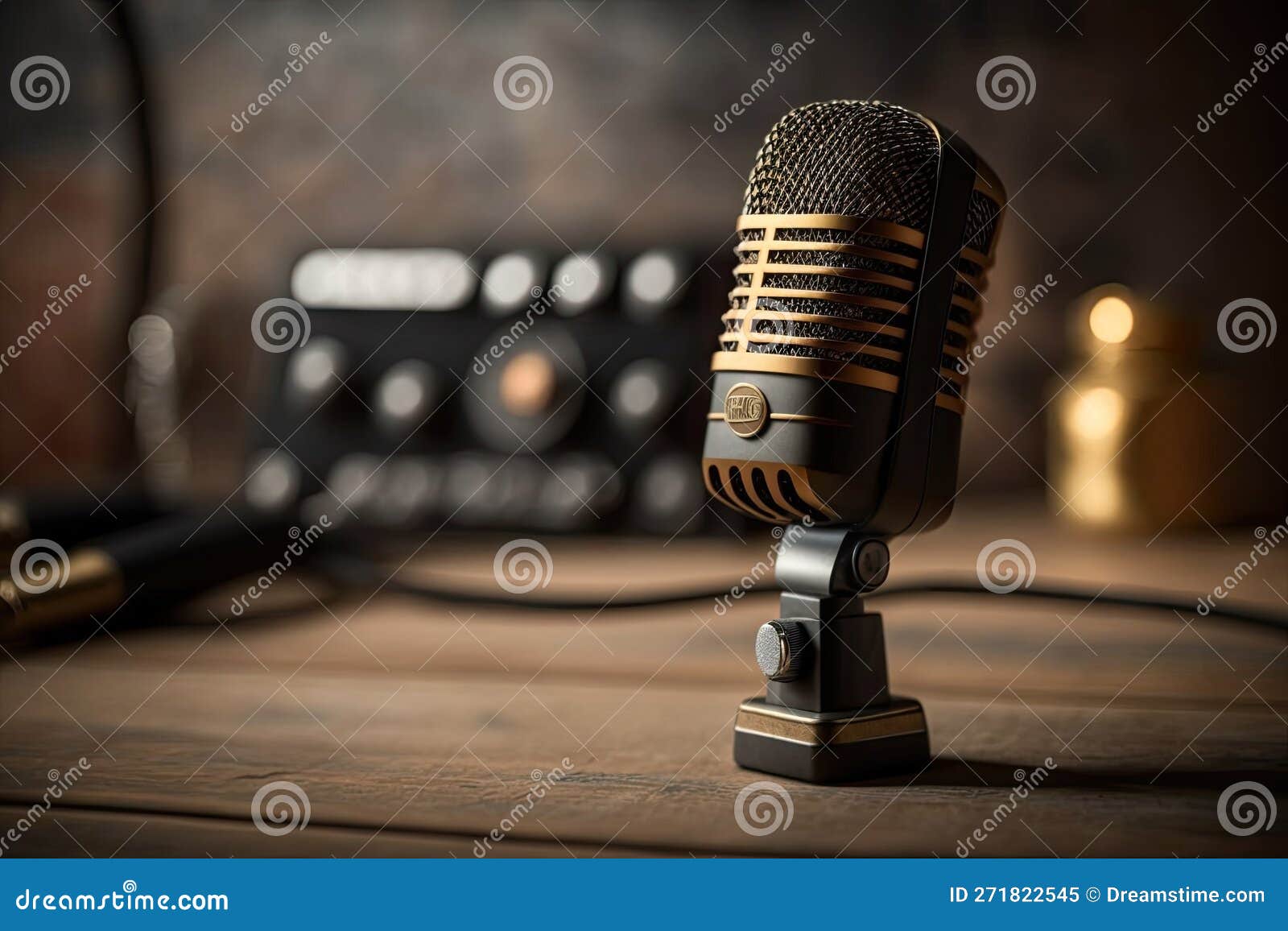 Mic for Use in Recording Studios, Musical Concept Stock Illustration ...