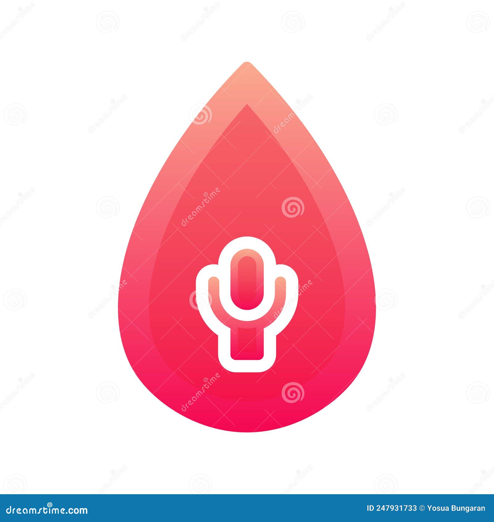 Mic Water Logo Gradient Design Template Icon Stock Vector ...