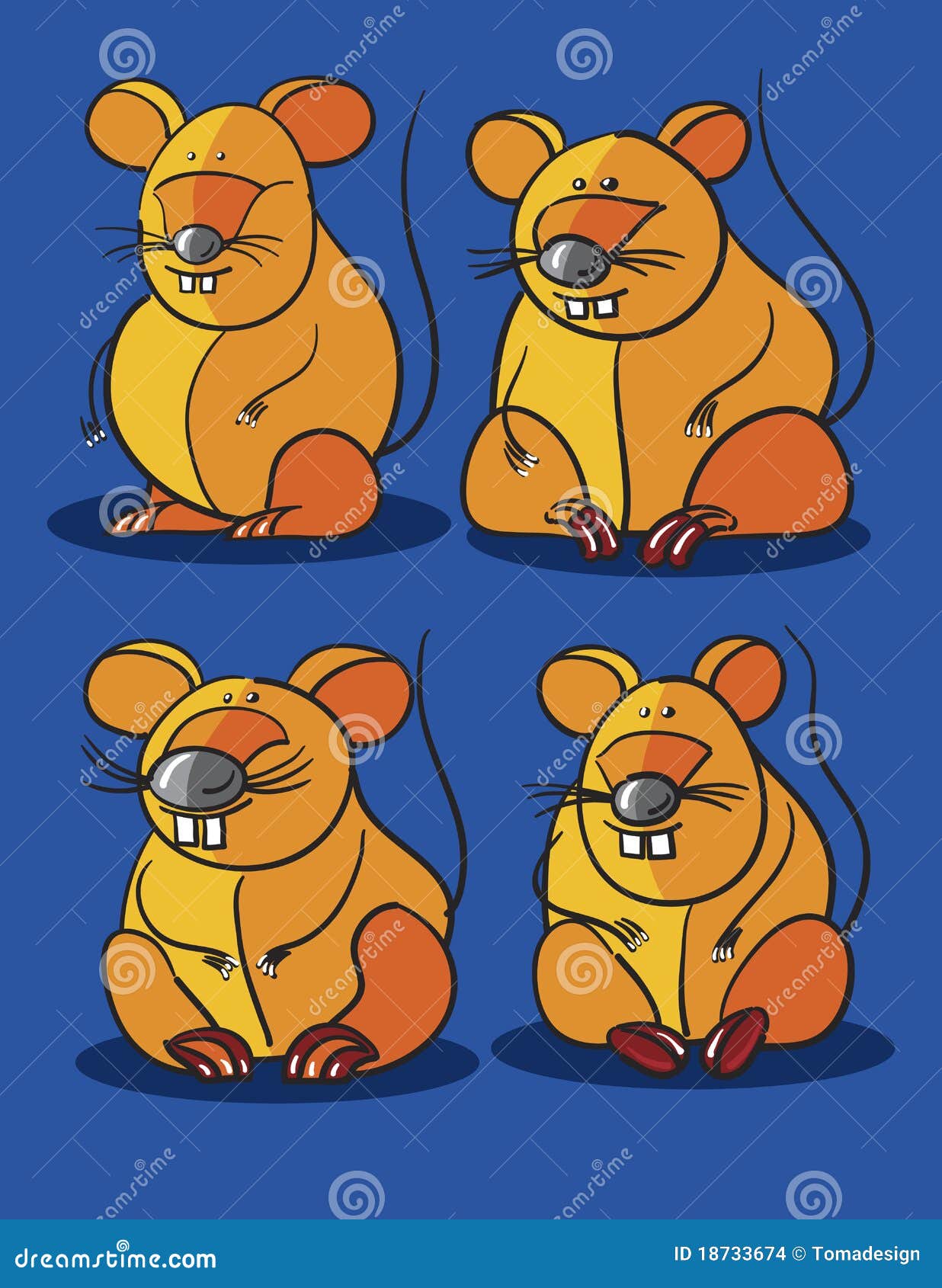 Mice cartoon stock vector. Illustration of decoration - 18733674