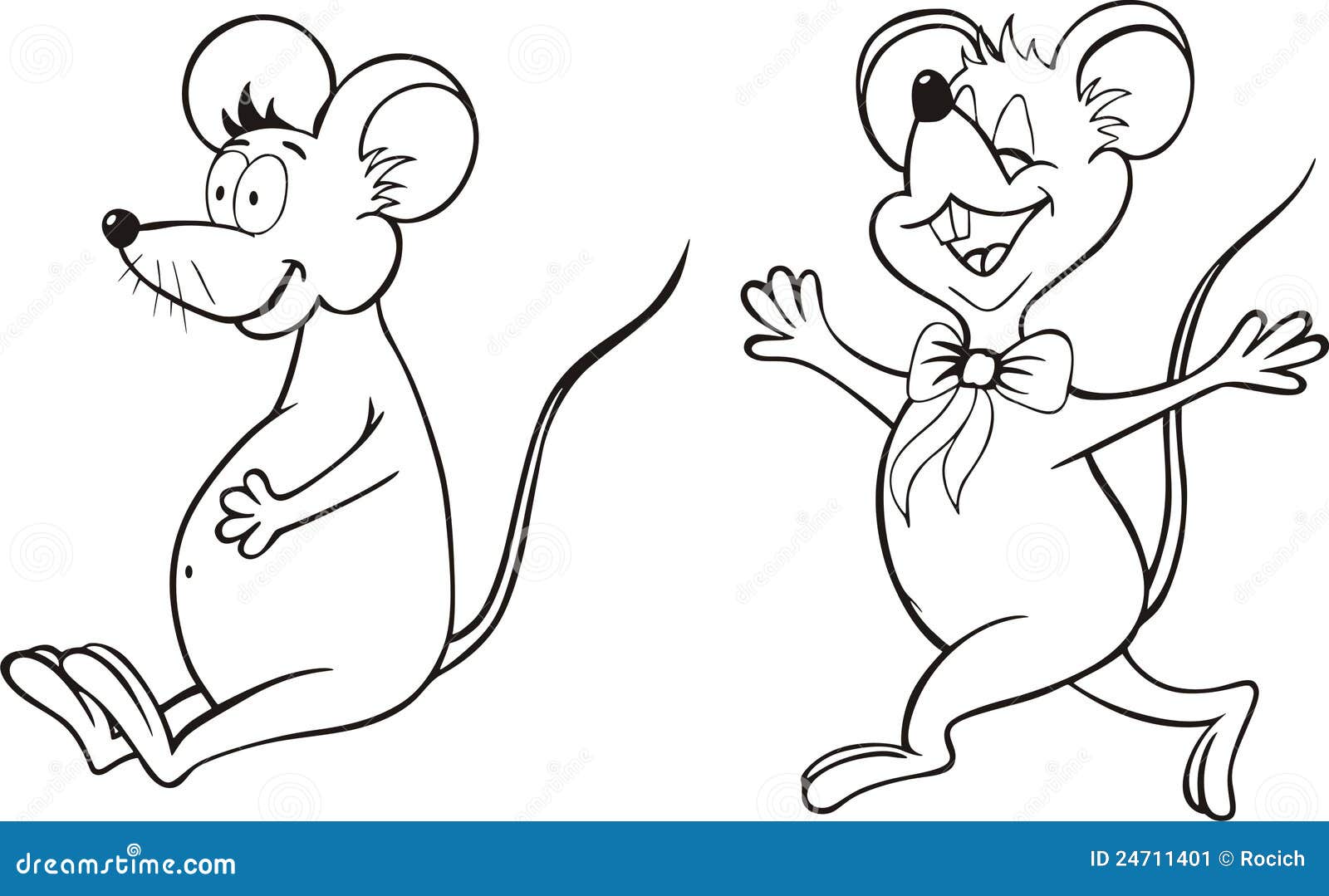 Mice. Cartoon stock vector. Illustration of comic, vector - 24711401