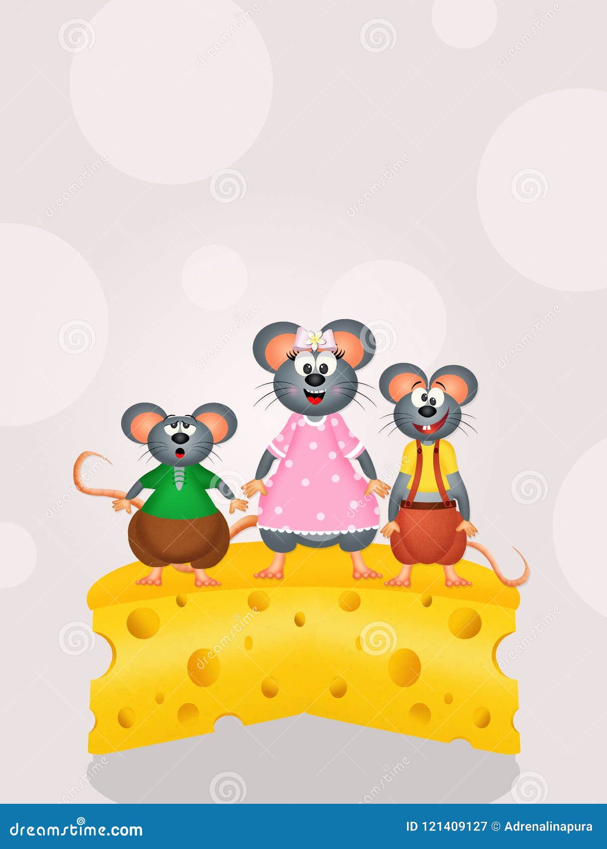Mice & Cheese Pattern Cartoon Vector | CartoonDealer.com #21257517