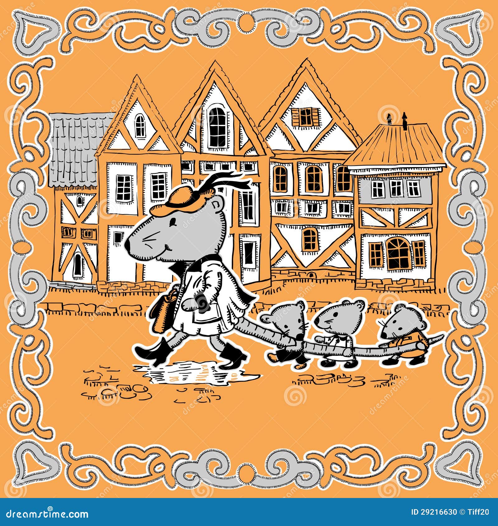 Mice in the city stock vector. Illustration of black - 29216630