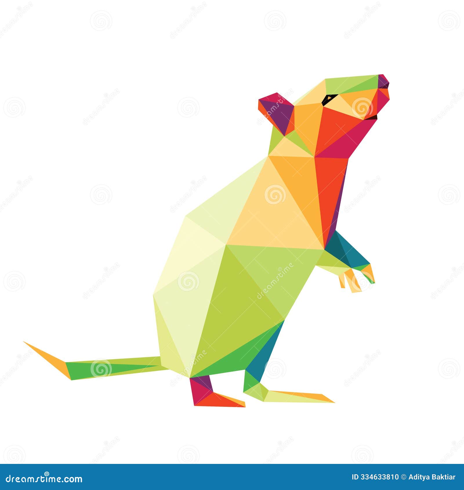 Mice Colorful Low Poly Abstract Vector. Mouse Colorful Polygon Logo ...