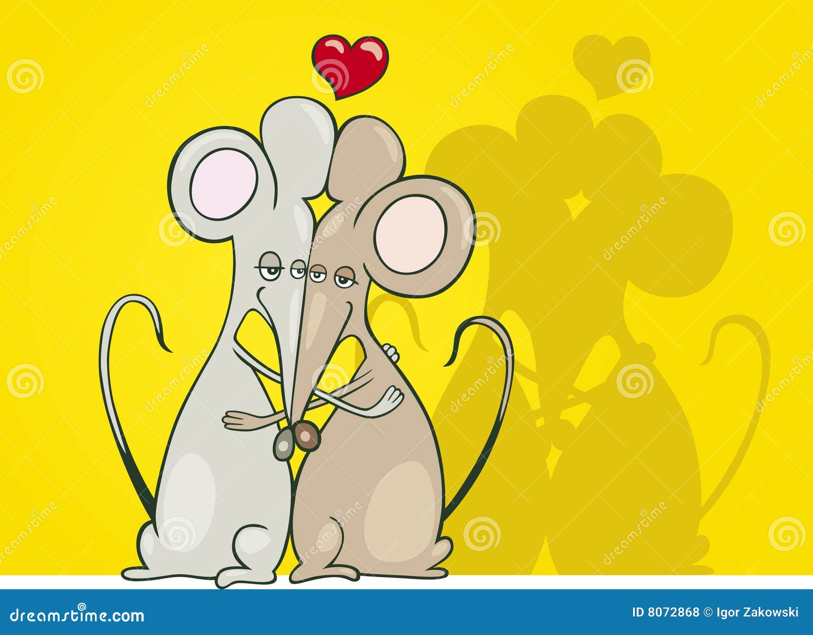 Mice couple in love stock vector. Illustration of humor - 8072868