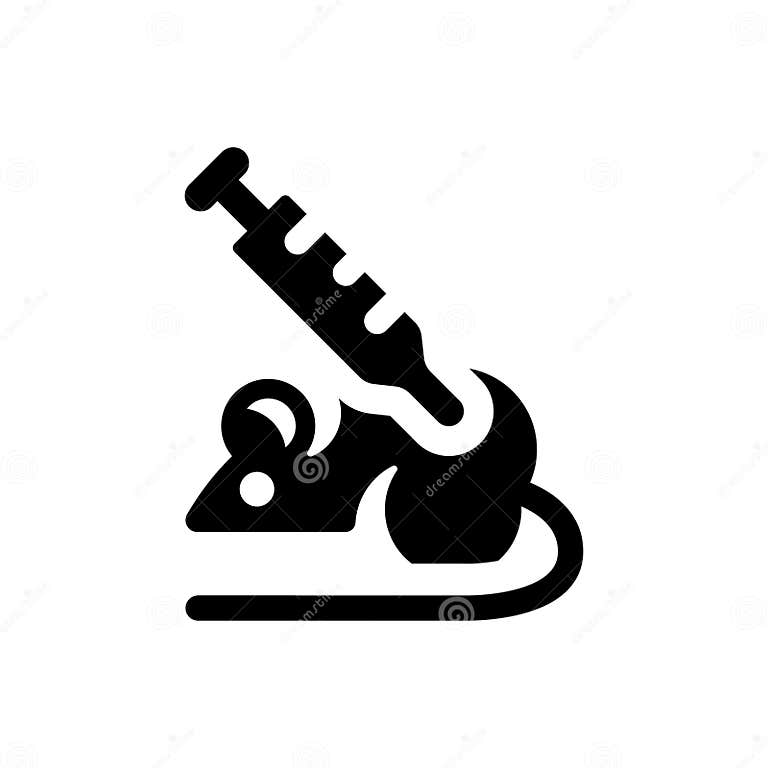 Mice experiment icon stock vector. Illustration of syringe - 230674317