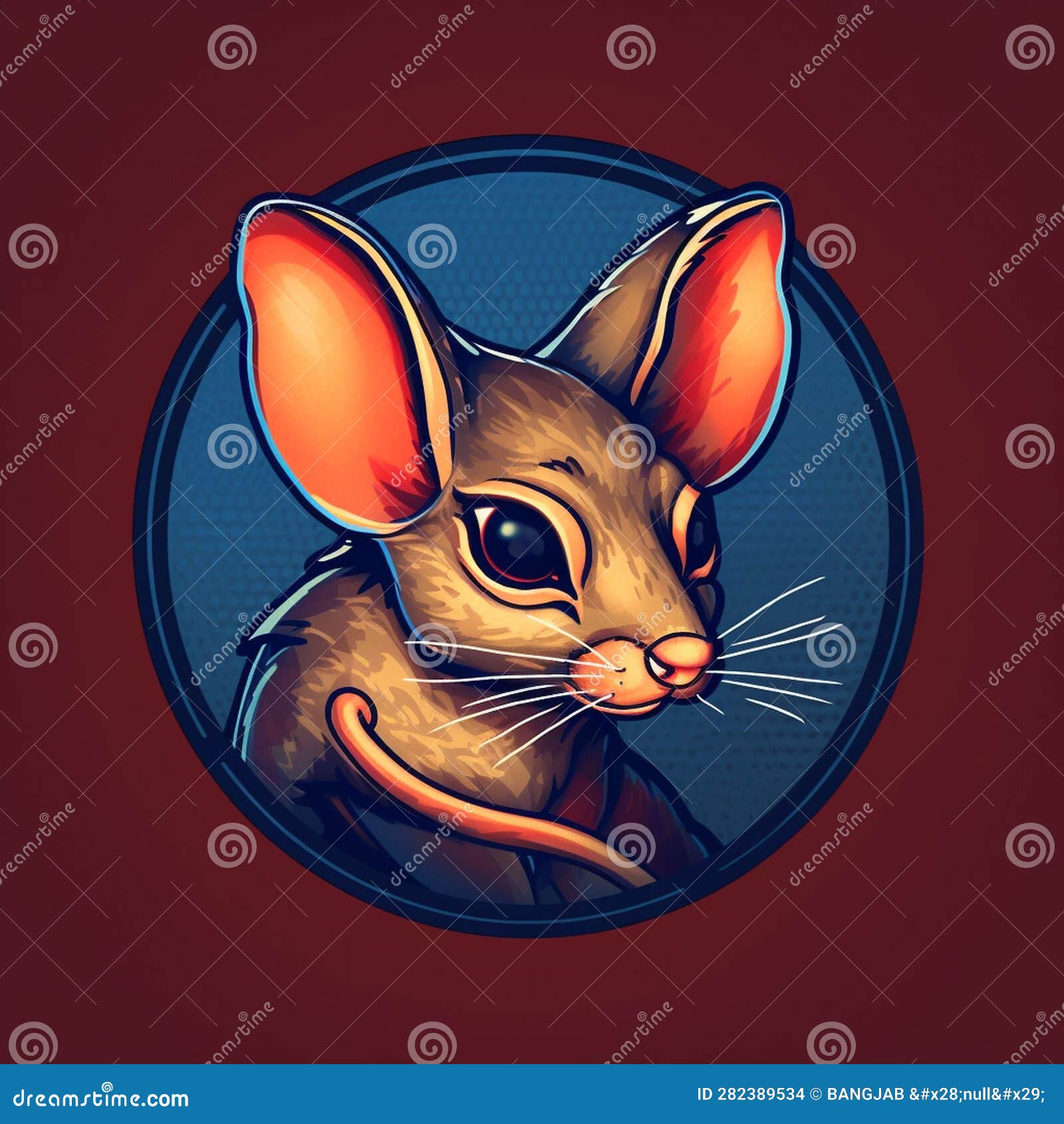 Mice Logo 2D Digital Illustration Stock Illustration - Illustration of ...