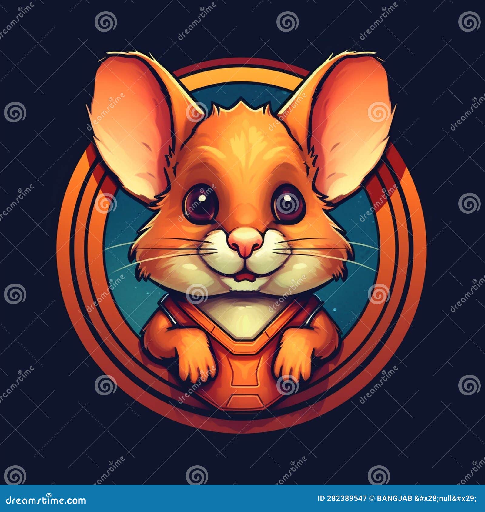 Mice Logo 2D Digital Illustration Stock Illustration - Illustration of ...