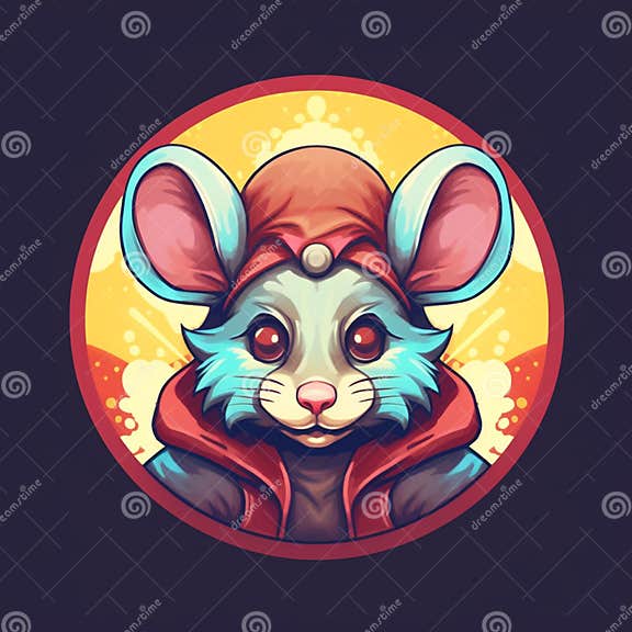 Mice Logo 2D Digital Illustration Stock Illustration - Illustration of ...