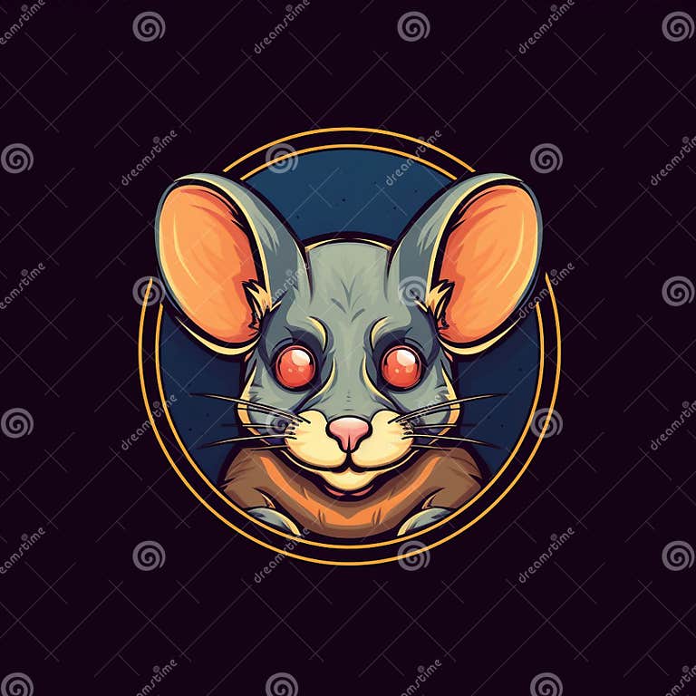 Mice Logo 2D Digital Illustration Stock Illustration - Illustration of ...