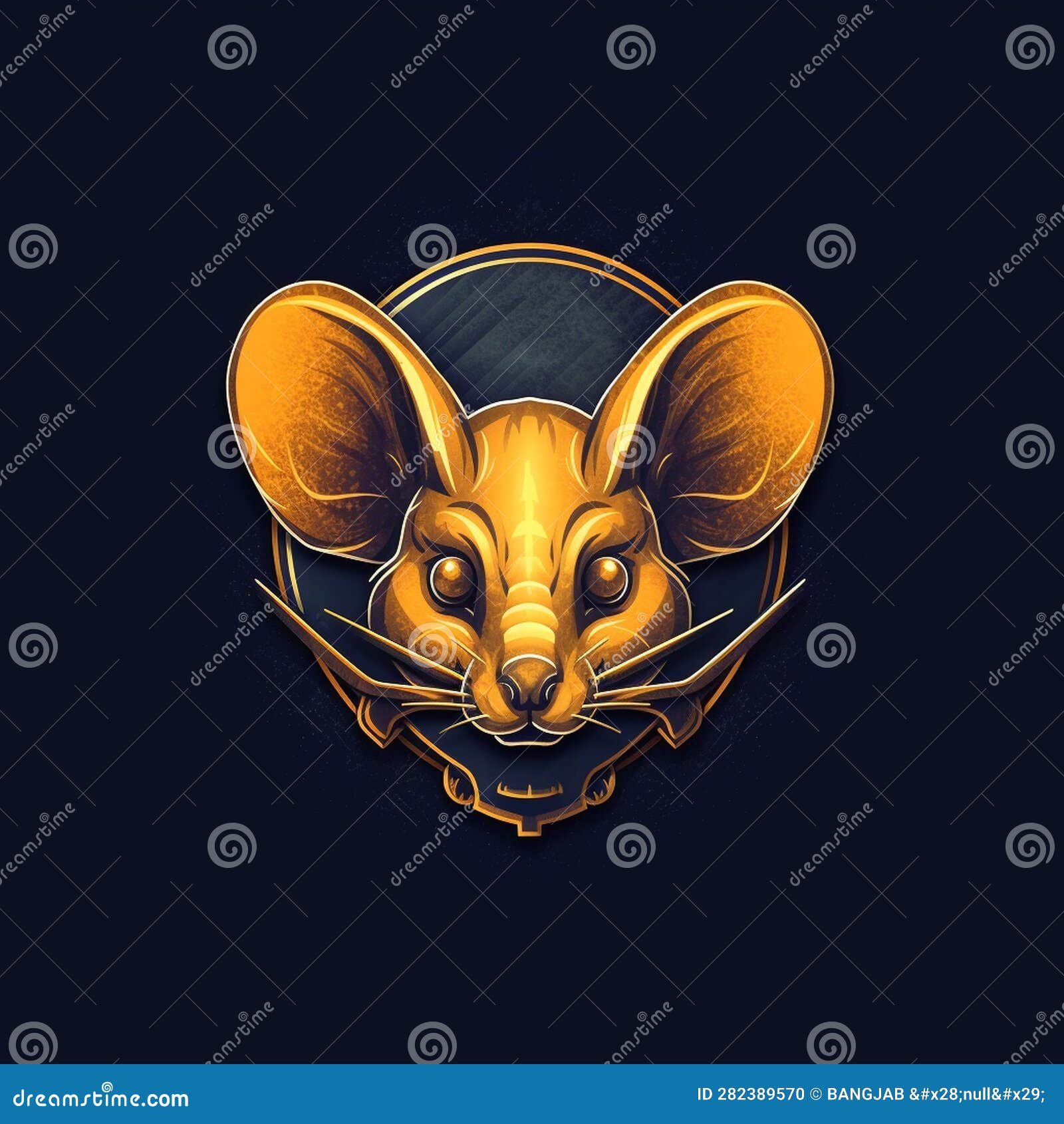 Mice Logo 2D Digital Illustration Stock Illustration - Illustration of ...