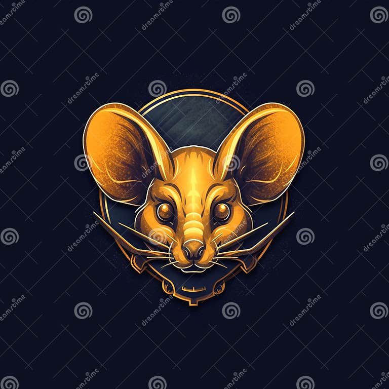 Mice Logo 2D Digital Illustration Stock Illustration - Illustration of ...