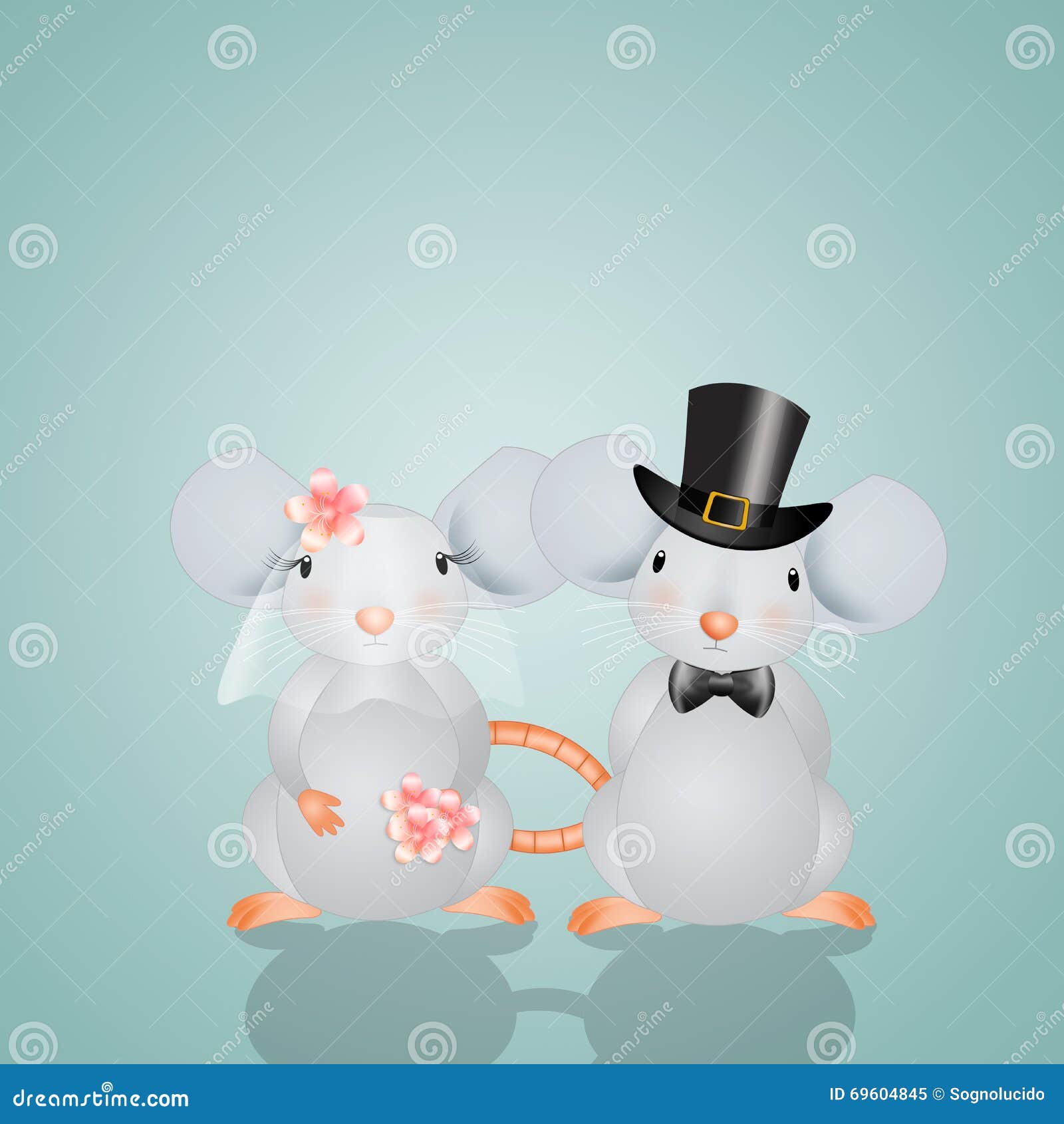 Mice Married Royalty-Free Illustration | CartoonDealer.com #69604845