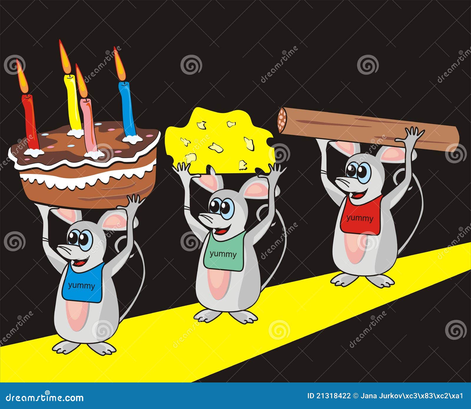 Three Mice Cartoon Vector | CartoonDealer.com #8927217