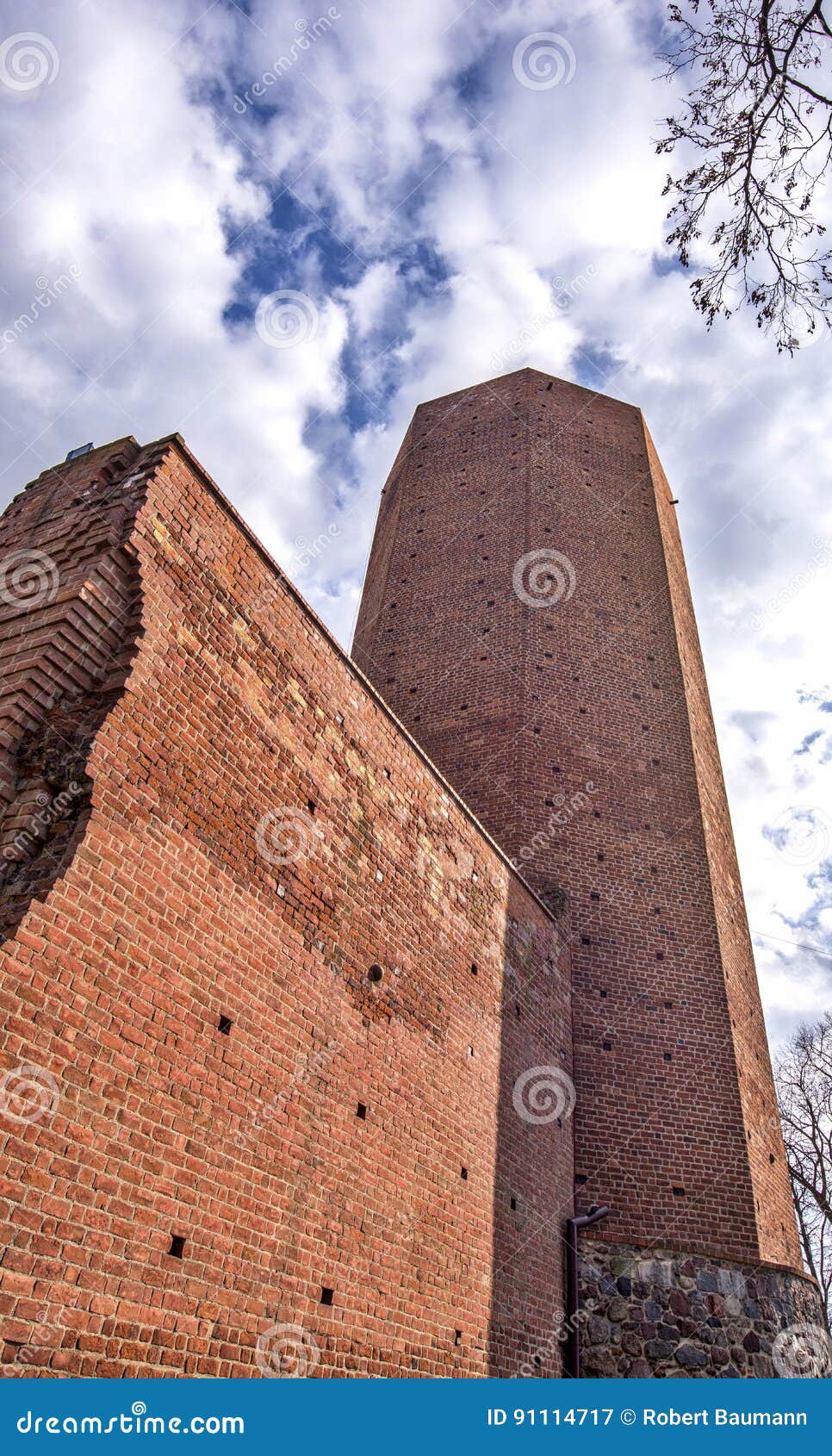 Mice`s Tower in Kruszwica stock image. Image of clouds - 91114717