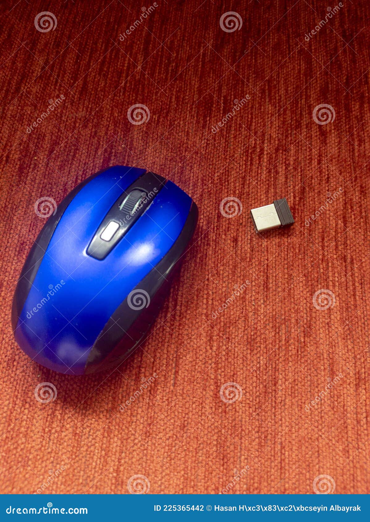 Mice, Small Blue Wireless Mouse Stock Photo - Image of color, metal ...