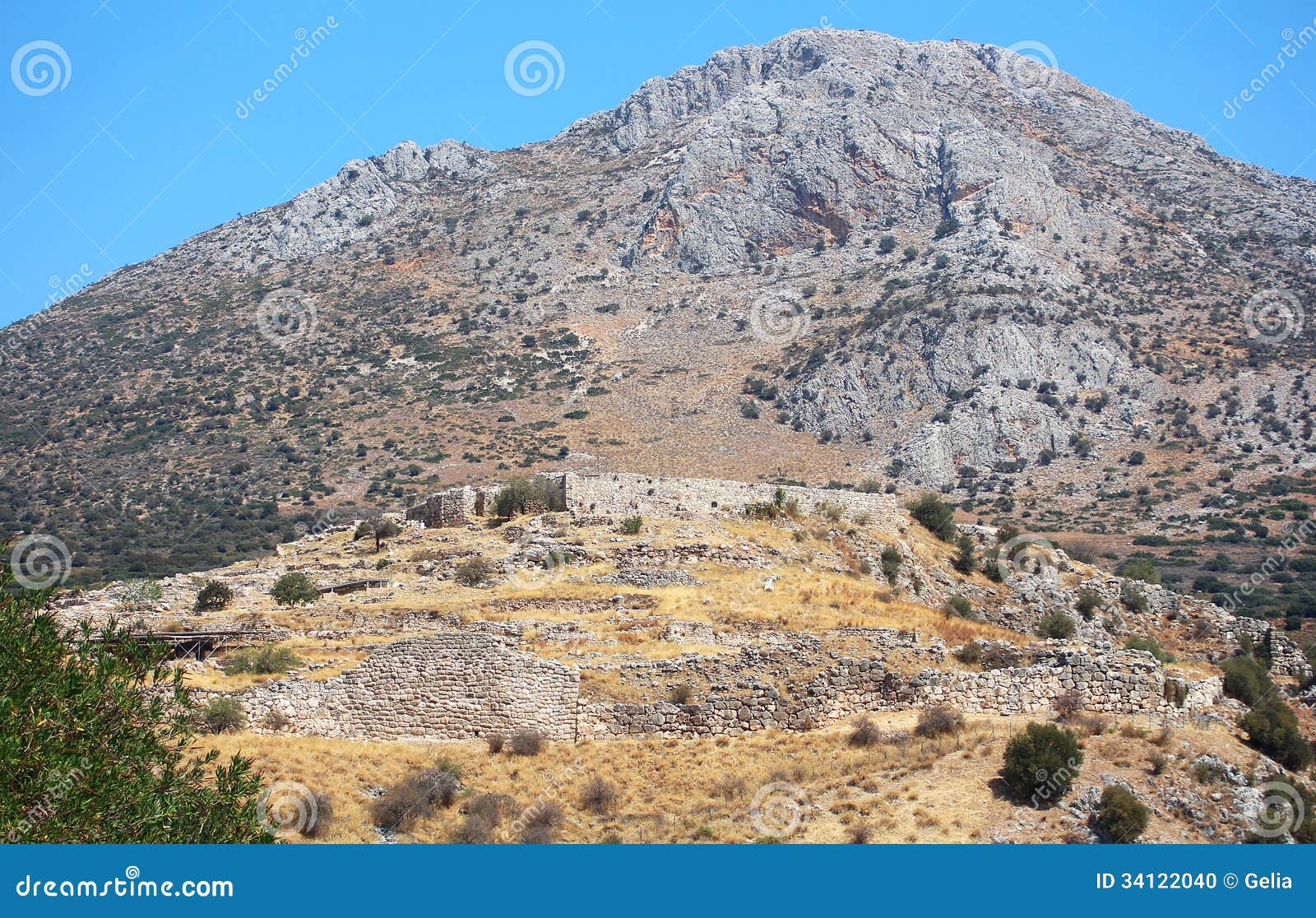 Micene, sito archeologico fotografia stock. Immagine di acropoli - 34122040