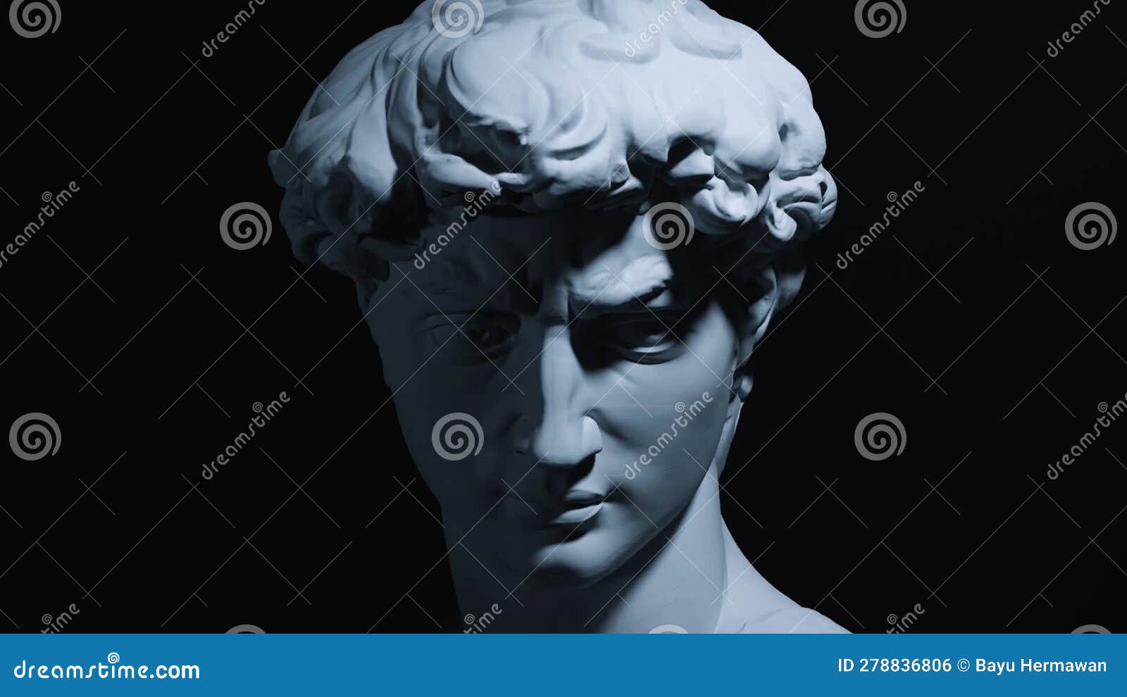 Michael Angelo Bust Sculpture Motion Graphics, 3D Animation. Stock ...
