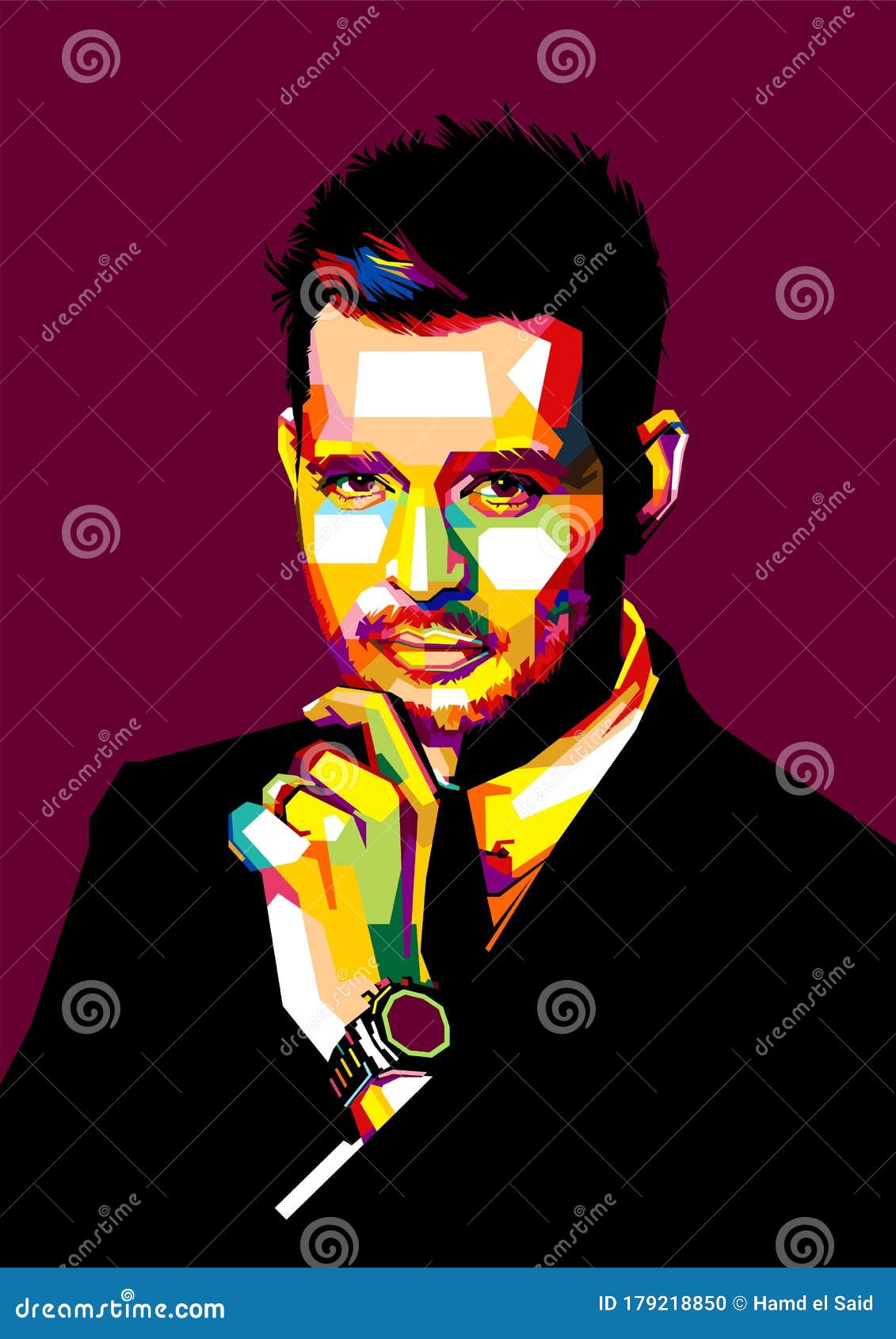 Wpap Style Abstract Background Peacock AI-Generated Content Royalty ...