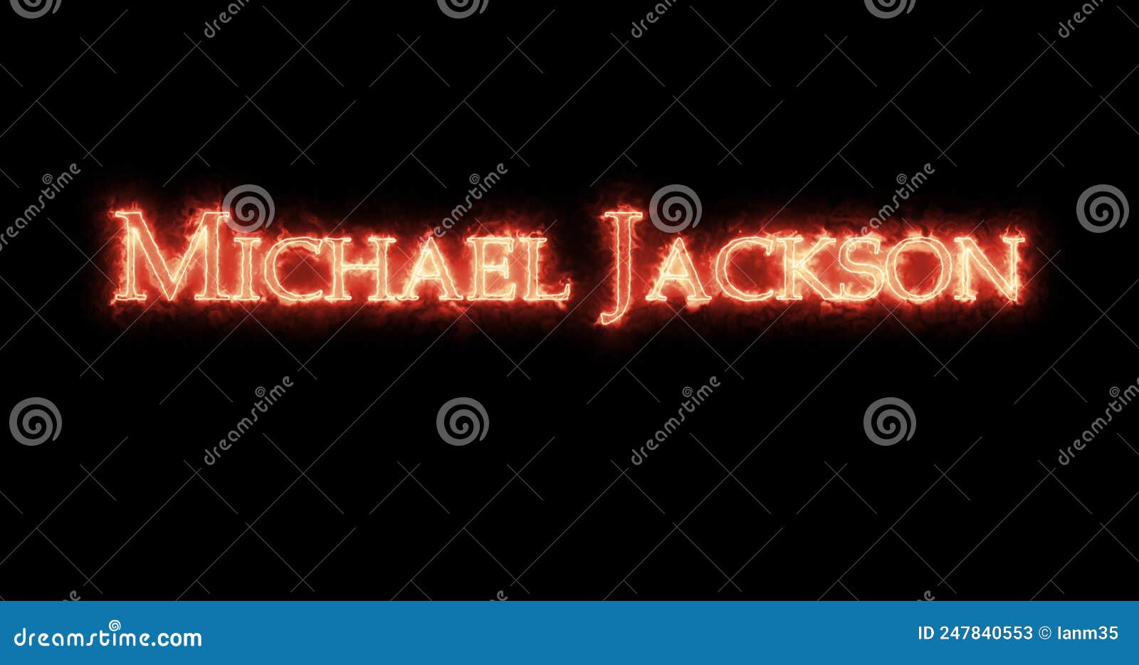 Michael Jackson Written with Fire. Loop Stock Video - Video of band ...