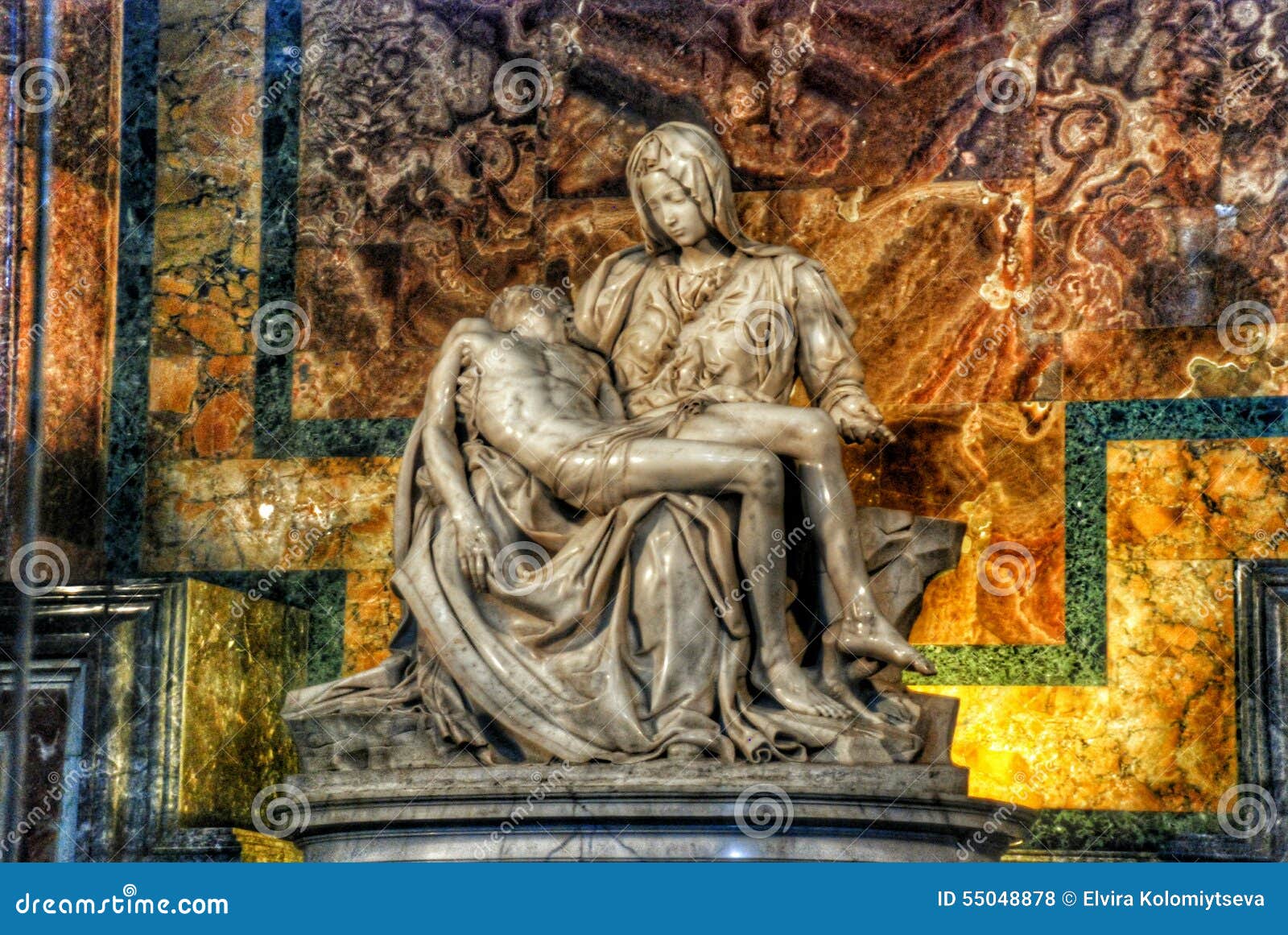 Michaelangelo Pieta Sculpture Vatican Rome Italy Editorial Stock Photo ...
