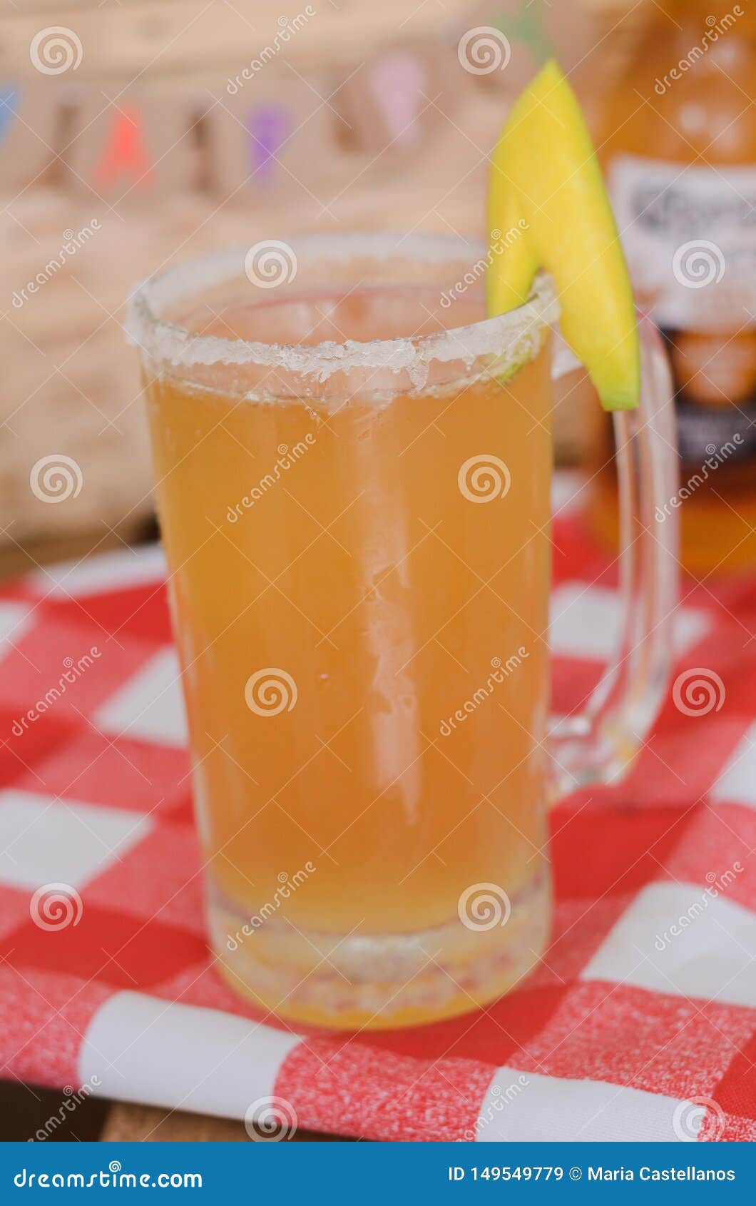 Michelada beer mug stock image. Image of alcoholicdrinks - 149549779