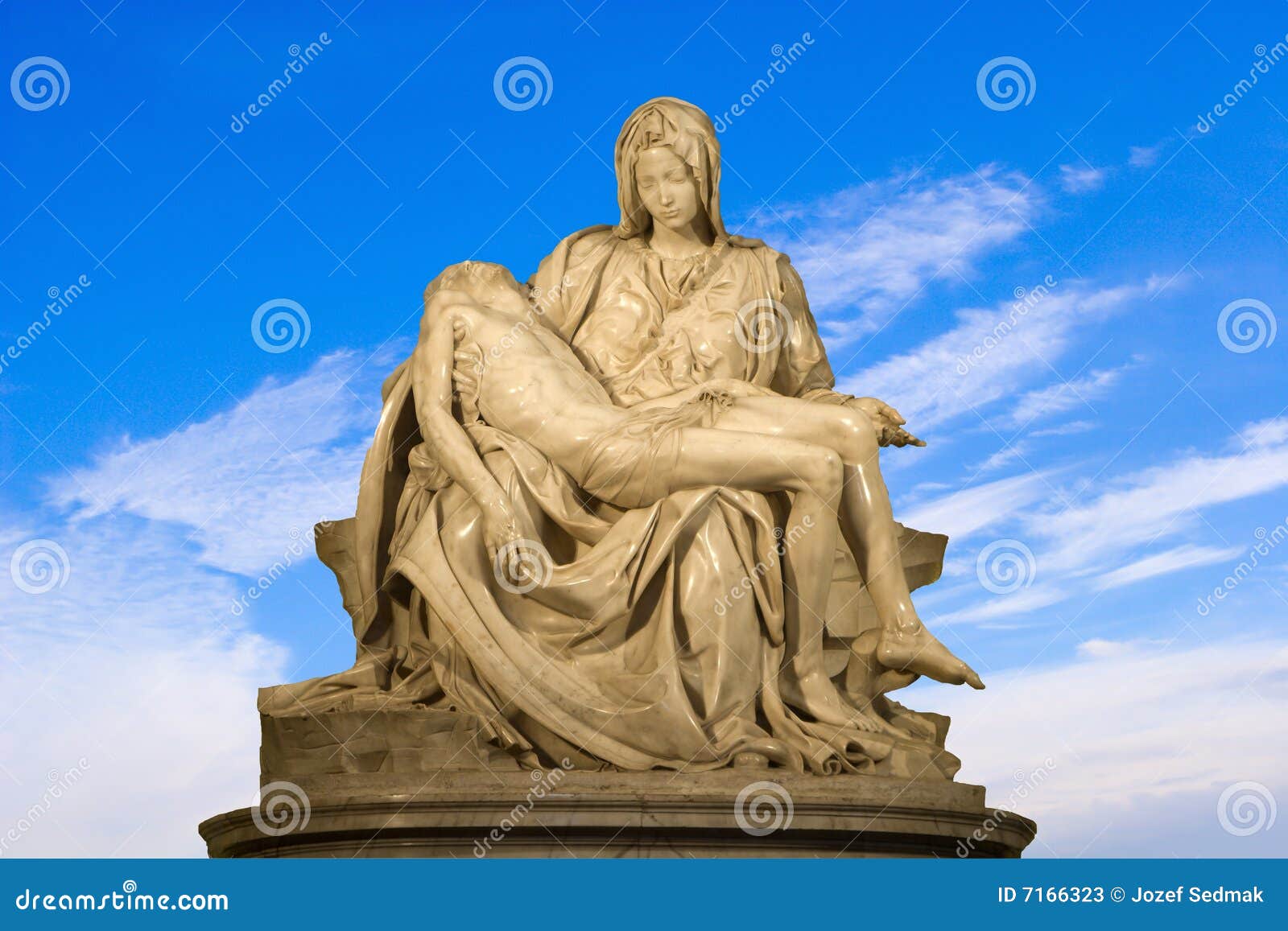 Michelangelo - Christ - Pieta on the Sky Stock Image - Image of ...