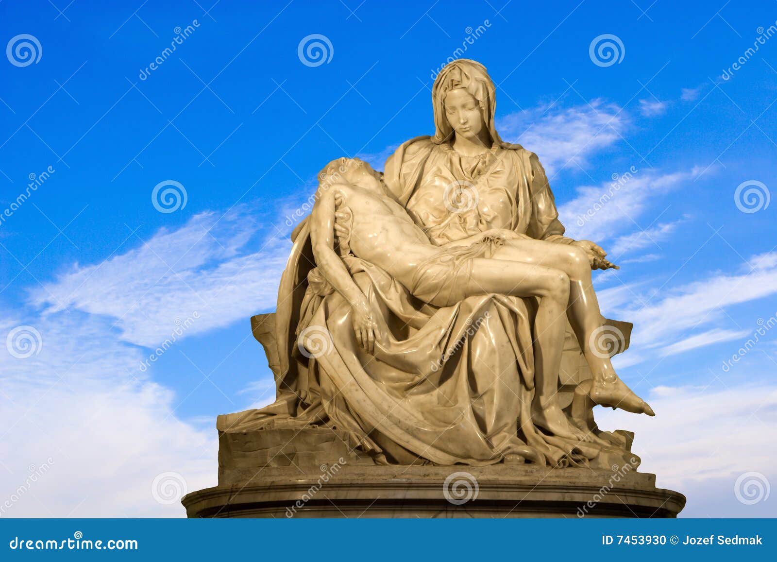Michelangelo - Christ - Pieta on the Sky Stock Photo - Image of heaven ...