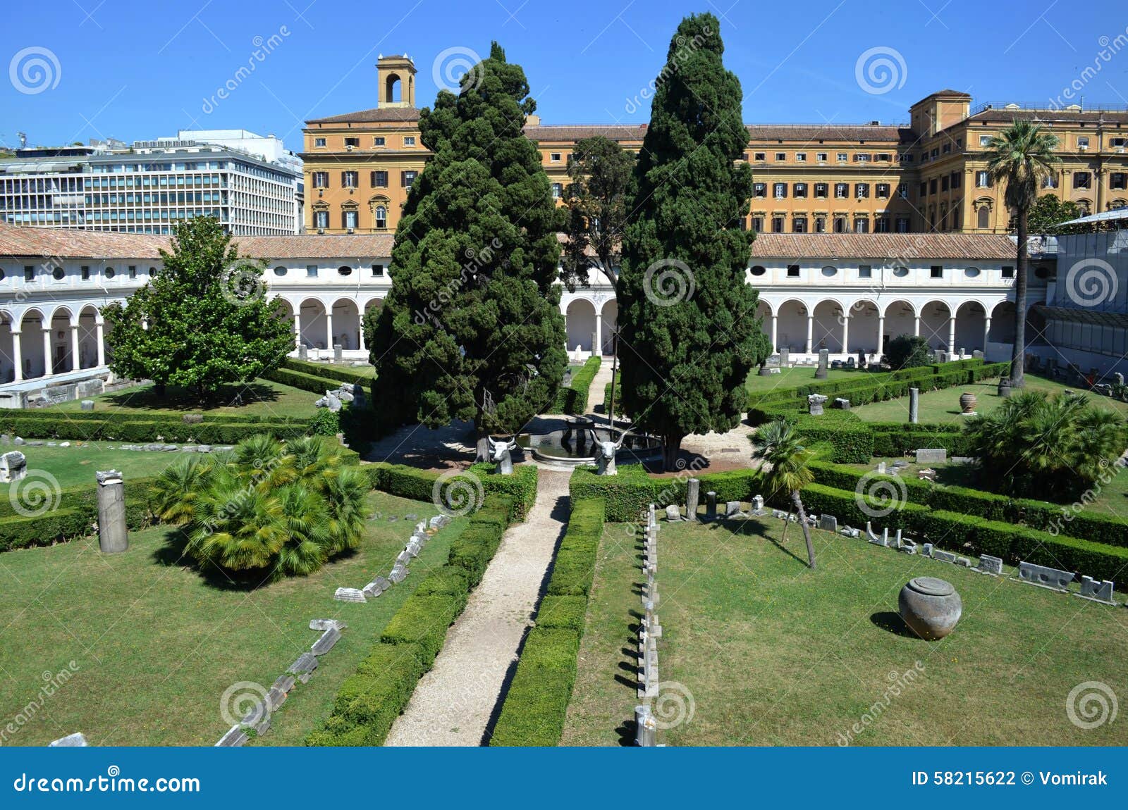 Michelangelo Courtyard of the National Museum of Rome Editorial ...