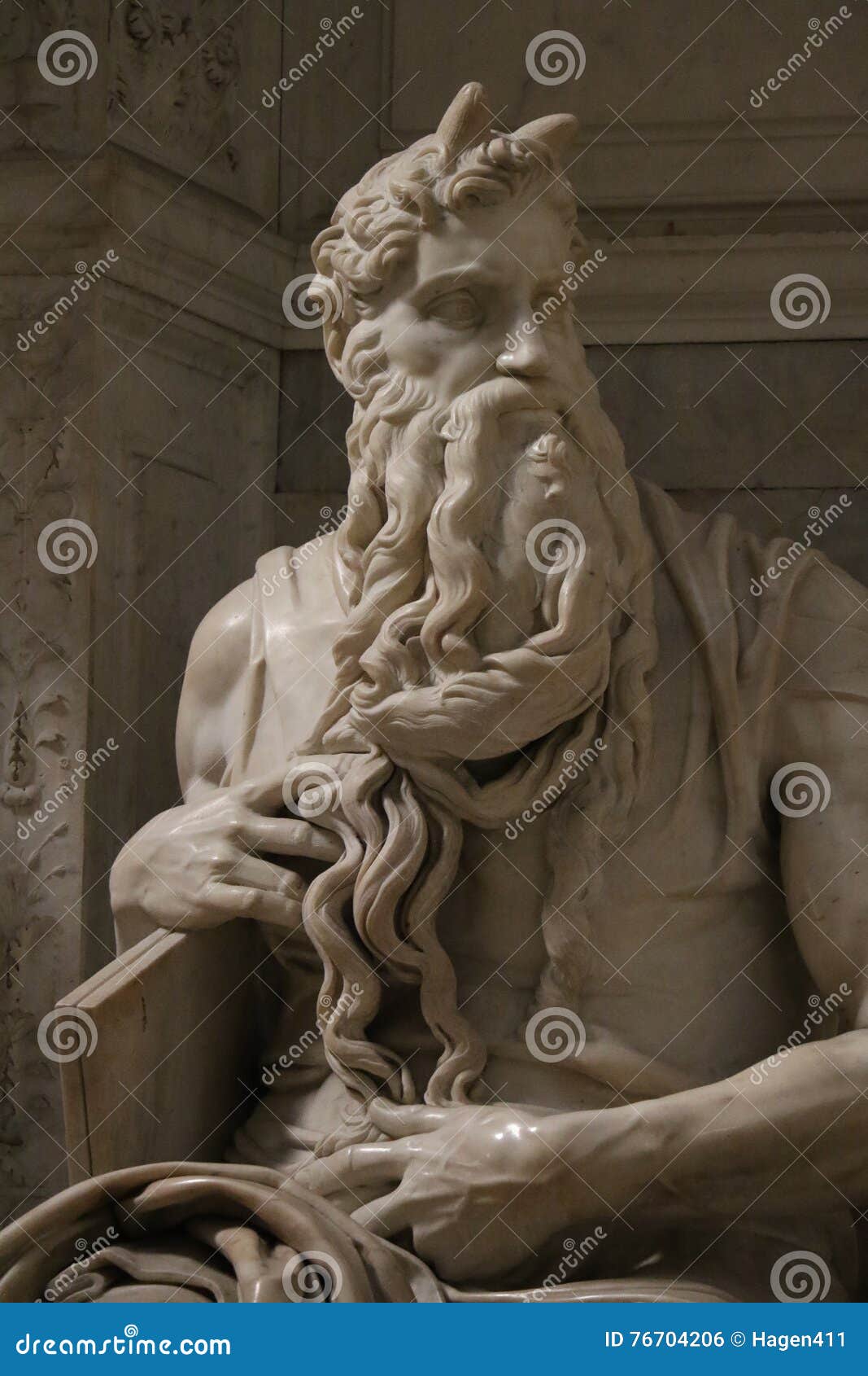 Michelangelo`s Moses stock photo. Image of city, saint - 76704206