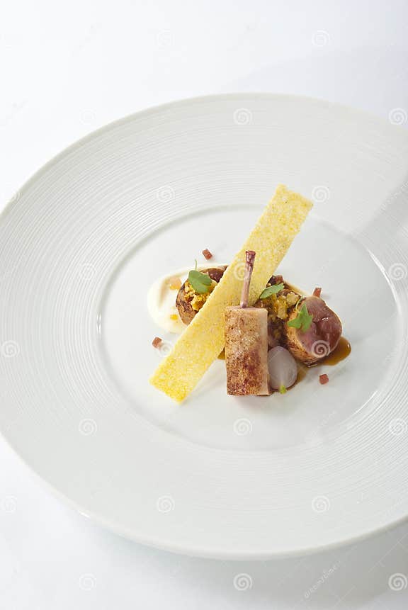 Michelin star lamb dish stock photo. Image of dining - 17985870