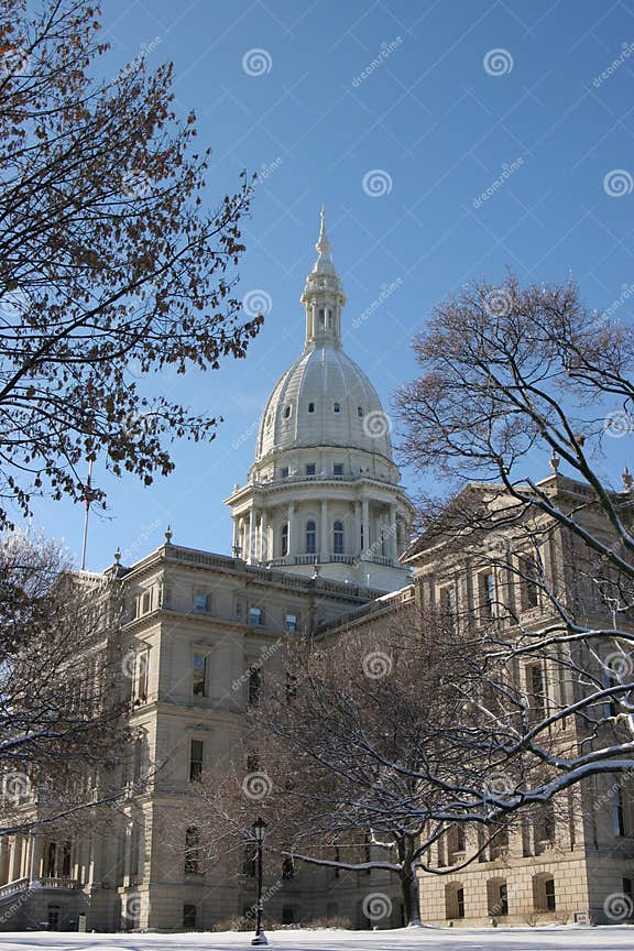 Michigan Capital stock image. Image of government, freezing - 1063093