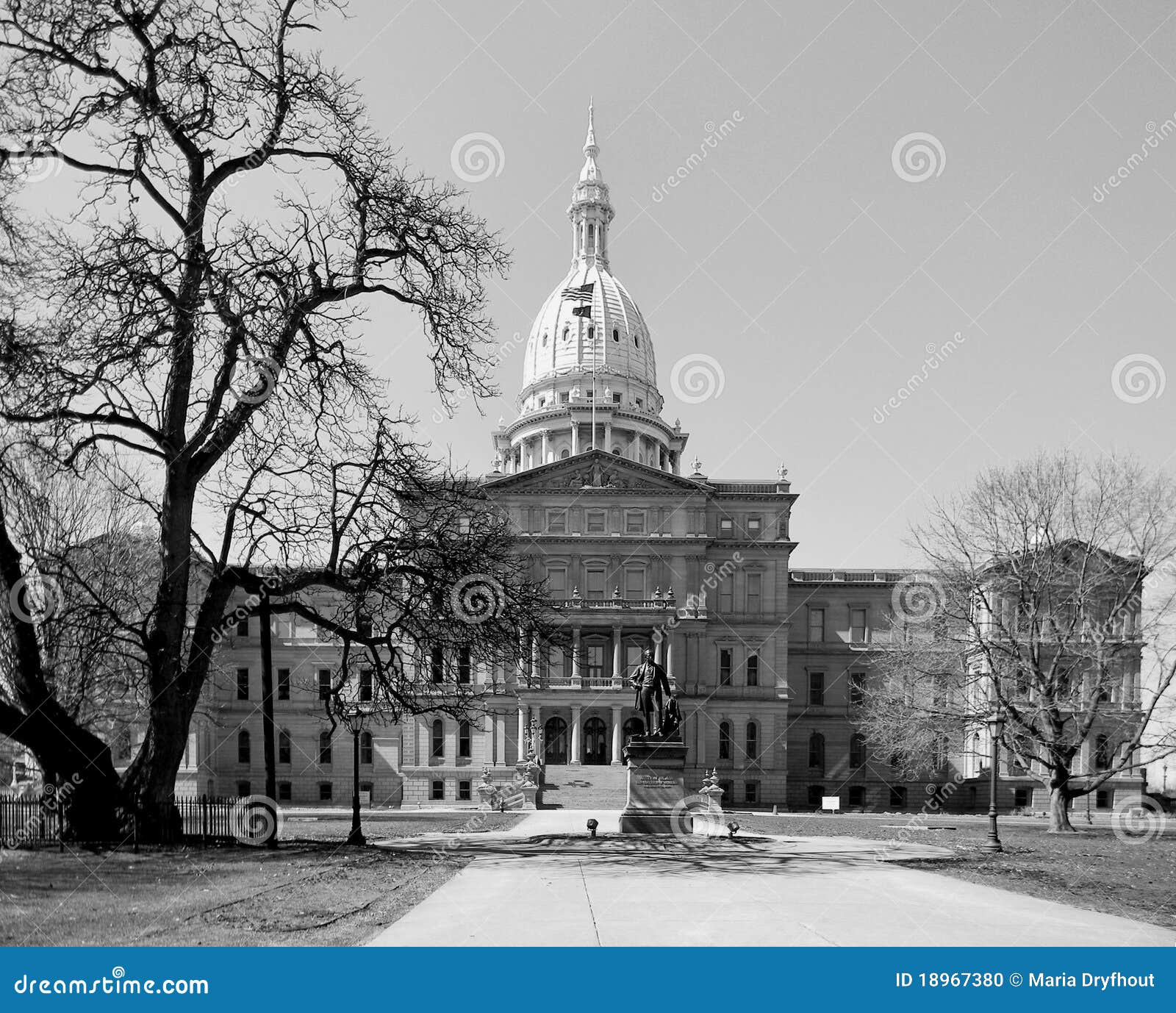Michigan Capital Building stock photo. Image of artwork - 18967380